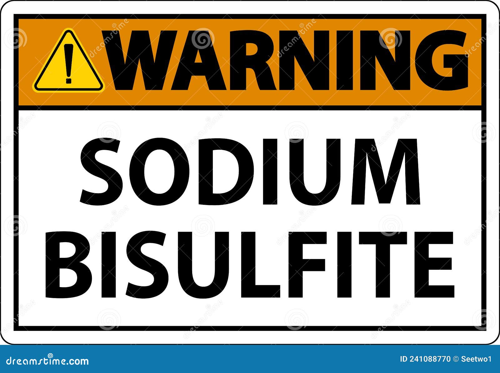 Chemical Warning Sign Sodium Bisulfite Label Stock Vector ...