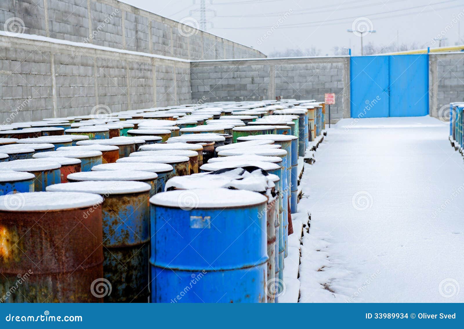 Chemical Waste Dump with a Lot of Barrels Stock Photo - Image of ...