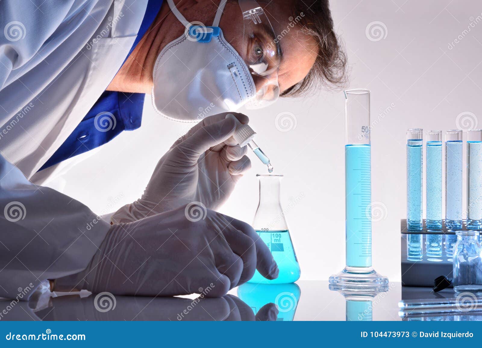 Chemical Worker Testing Different Substances in the Laboratory Stock ...