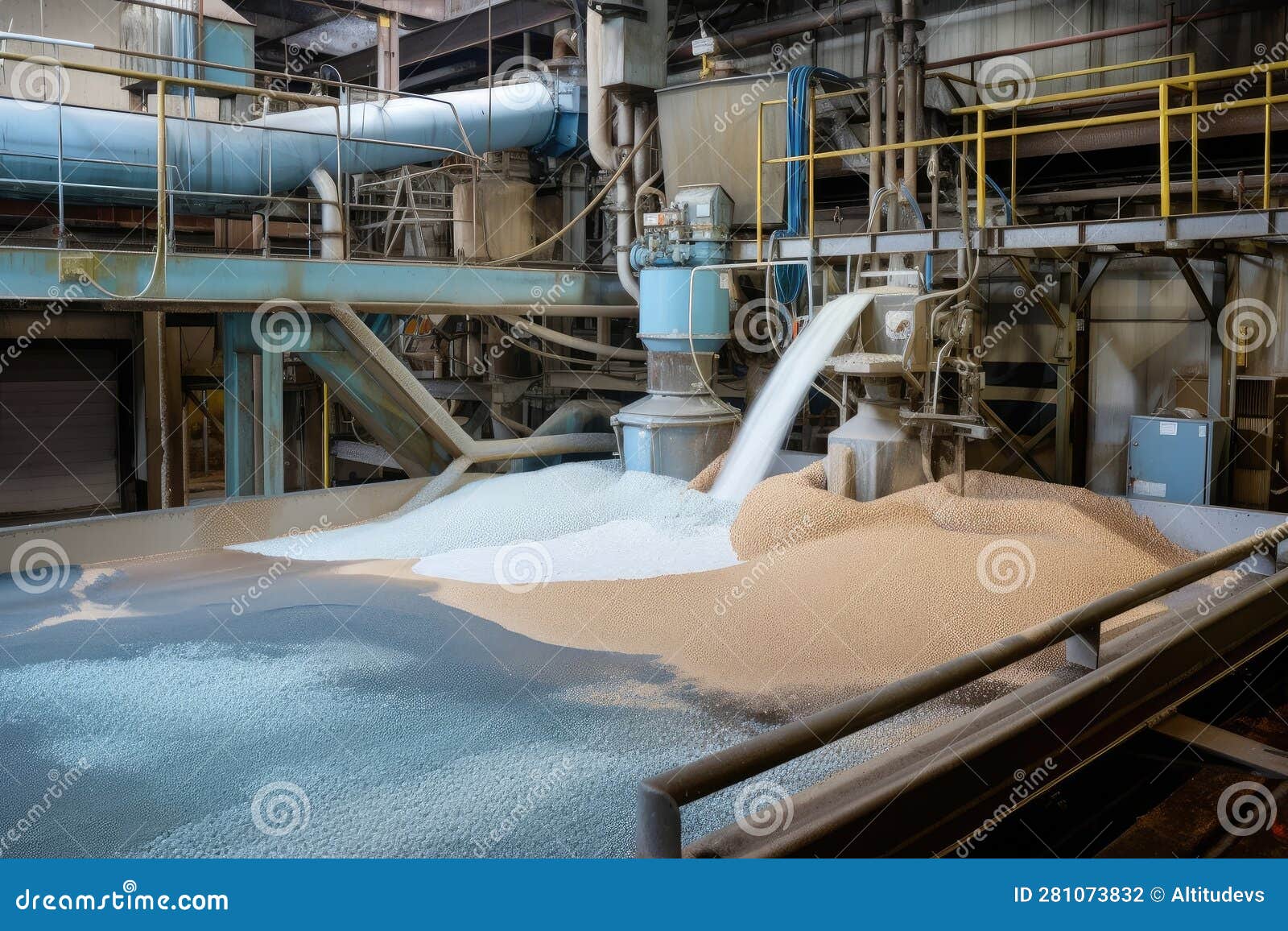 Chemicals Being Mixed for Pulp and Paper Production Process Stock ...