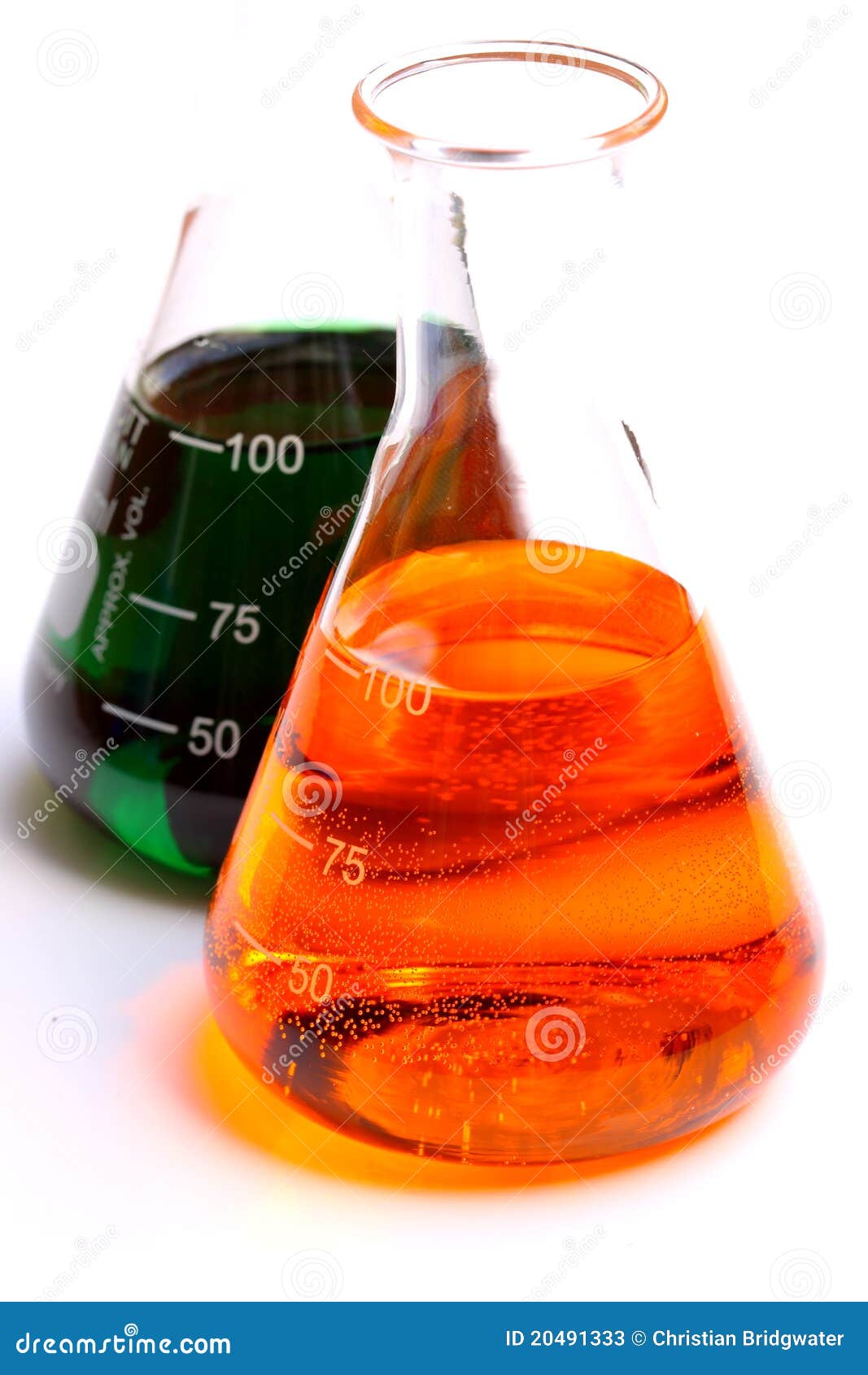 Chemicals in glass flask stock image. Image of color - 20491333