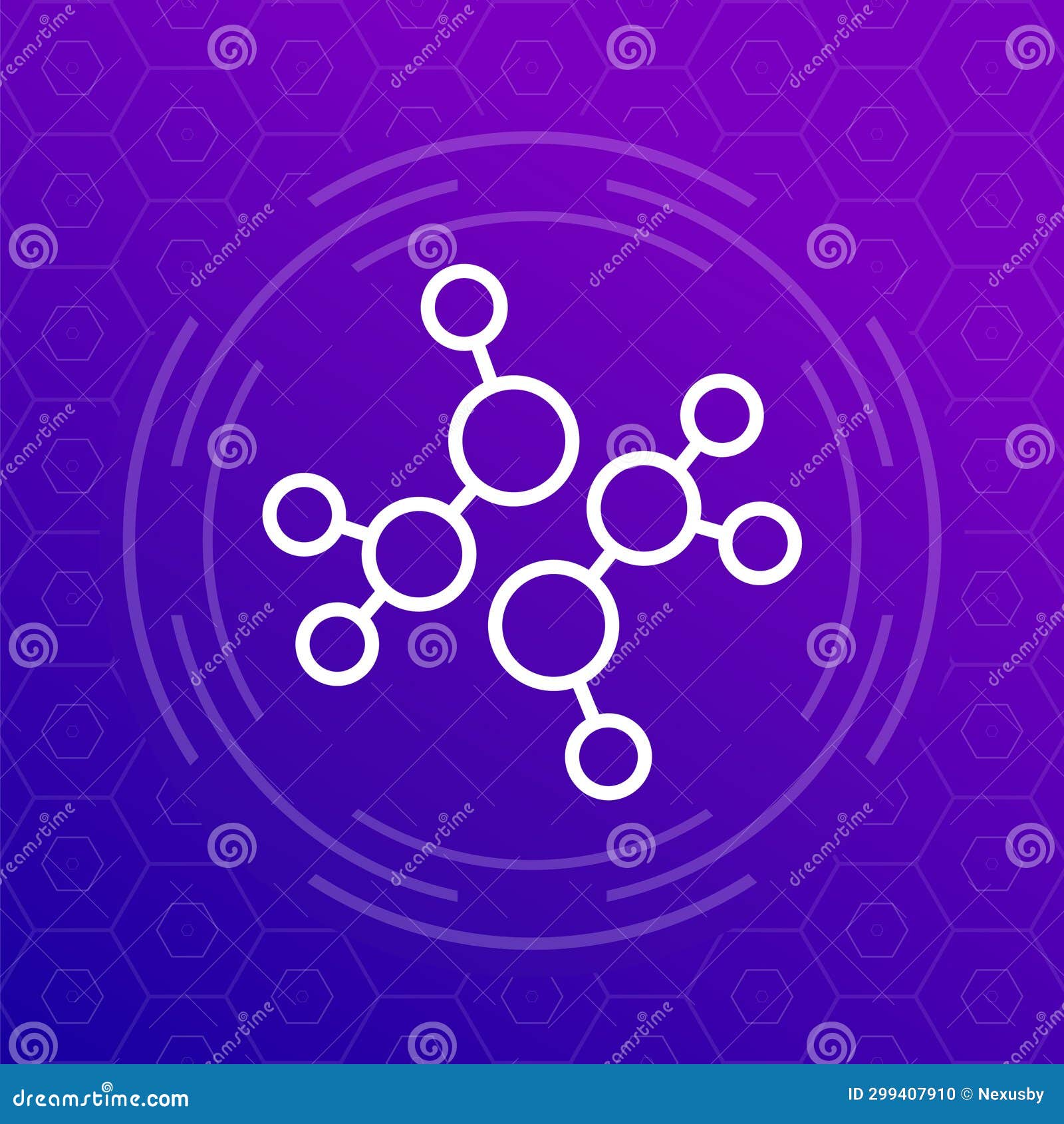 Chemicals Line Icon with a Molecules, Vector Stock Illustration ...