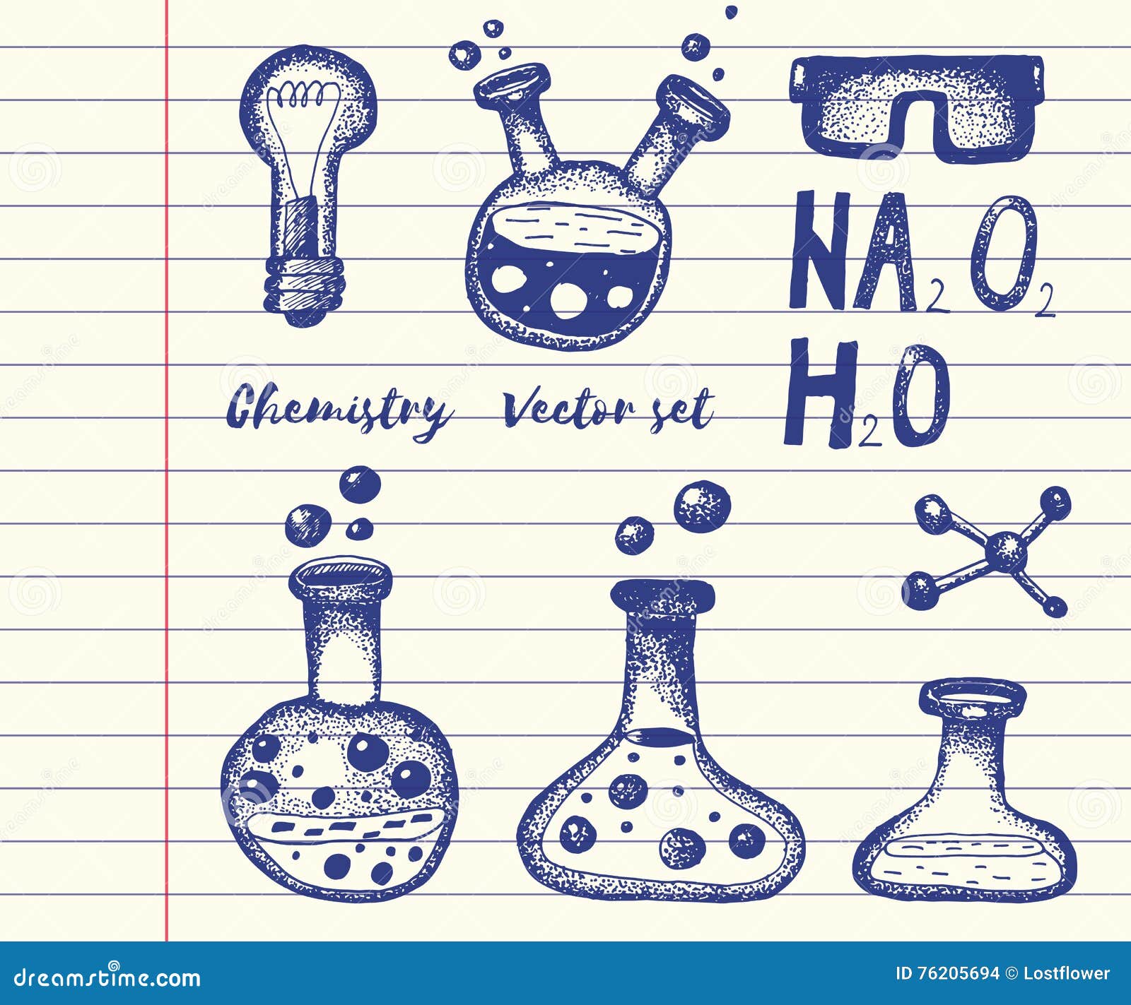 Chemie En Biochemie Vectorreeks Vector Illustratie - Illustration of ...