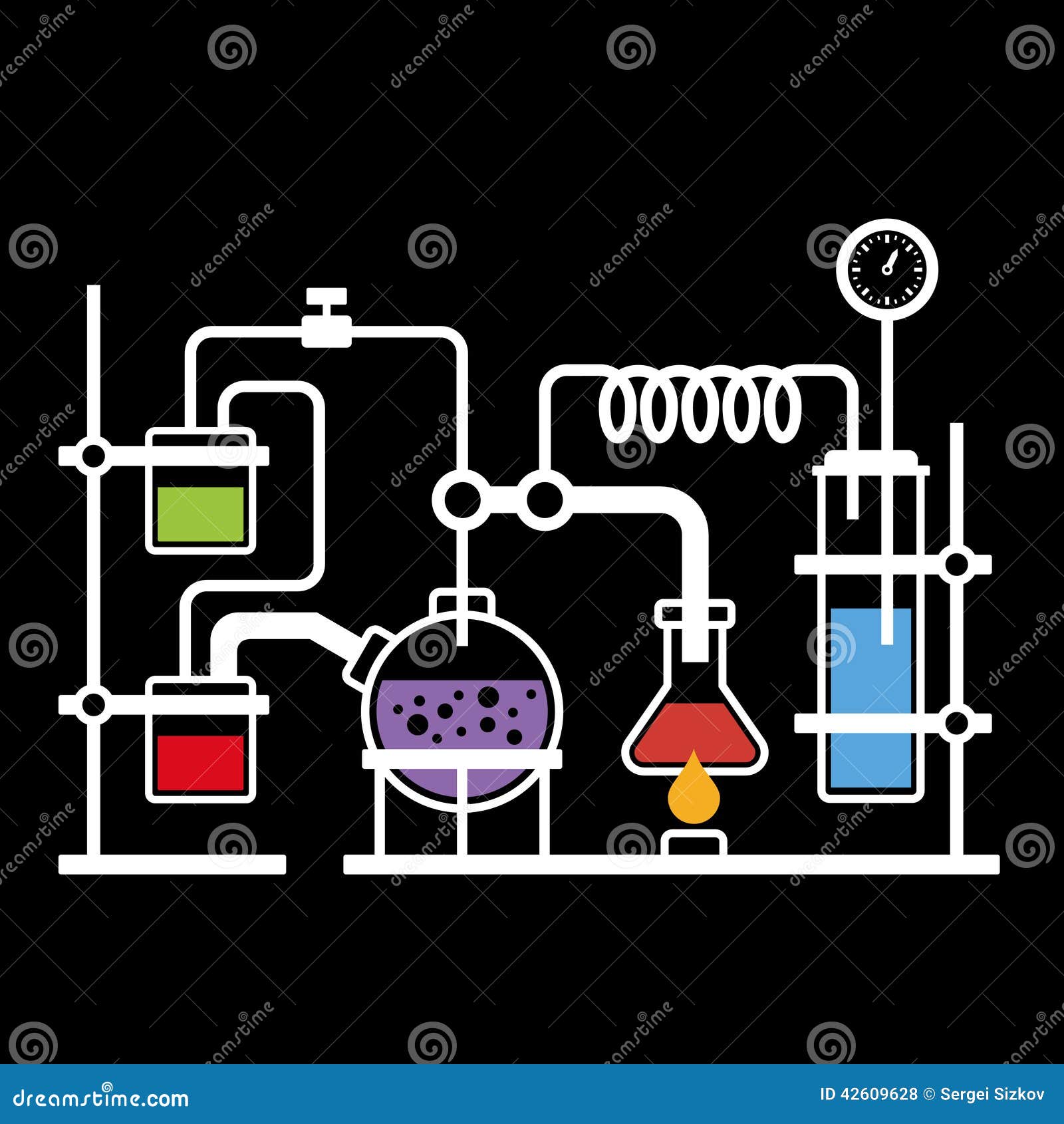 Chemie-Labor Infographic vektor abbildung. Illustration von formel ...