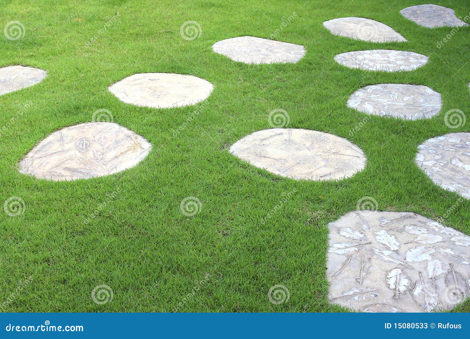 Chemin De Jardin Avec La Pierre Image stock - Image du jardin, herbe ...