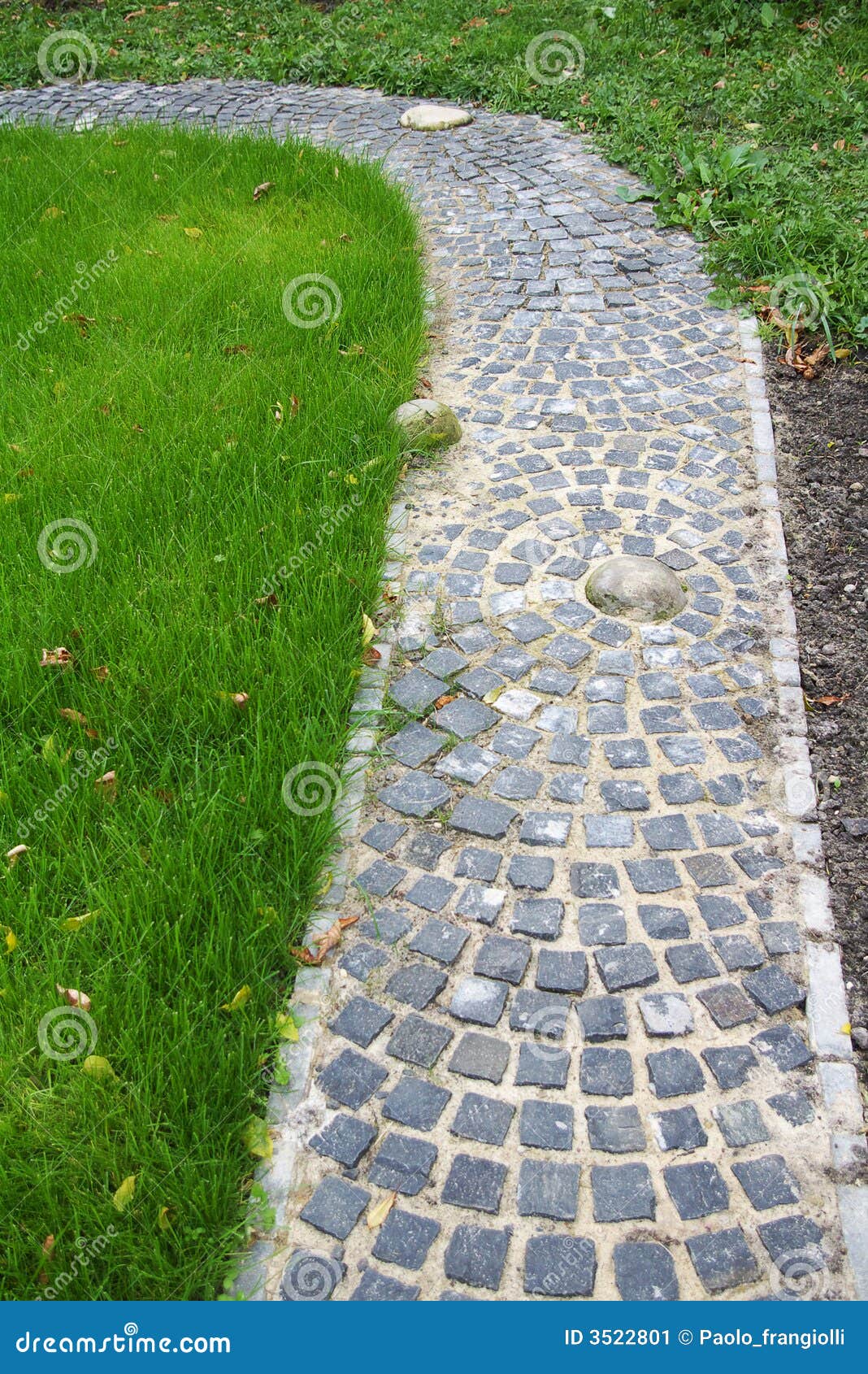 Chemin En Pierre Dans Un Jardin Image stock - Image du route, vert: 3522801