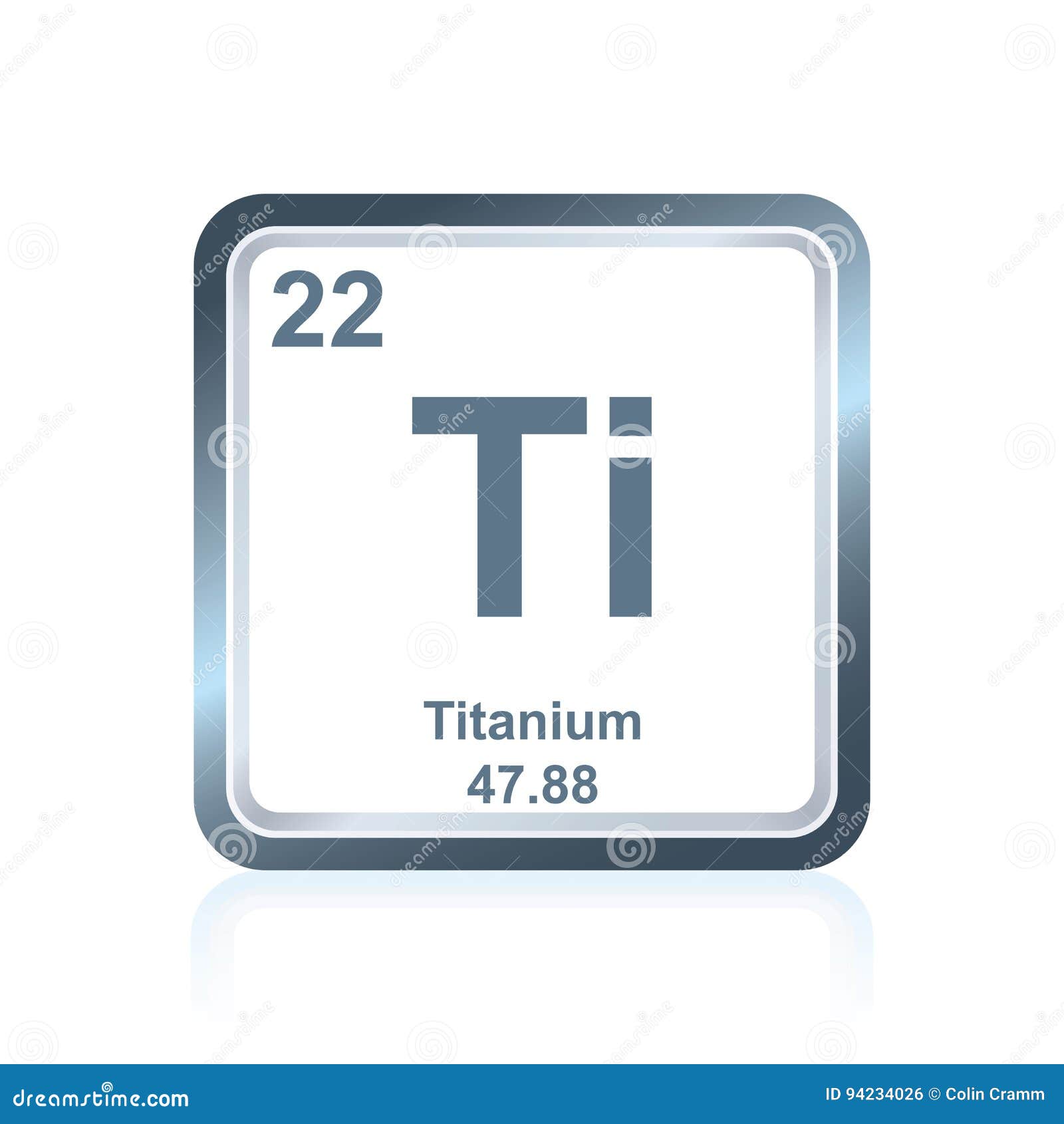 Chemisch Elemententitanium Van De Periodieke Lijst Stock Illustratie ...