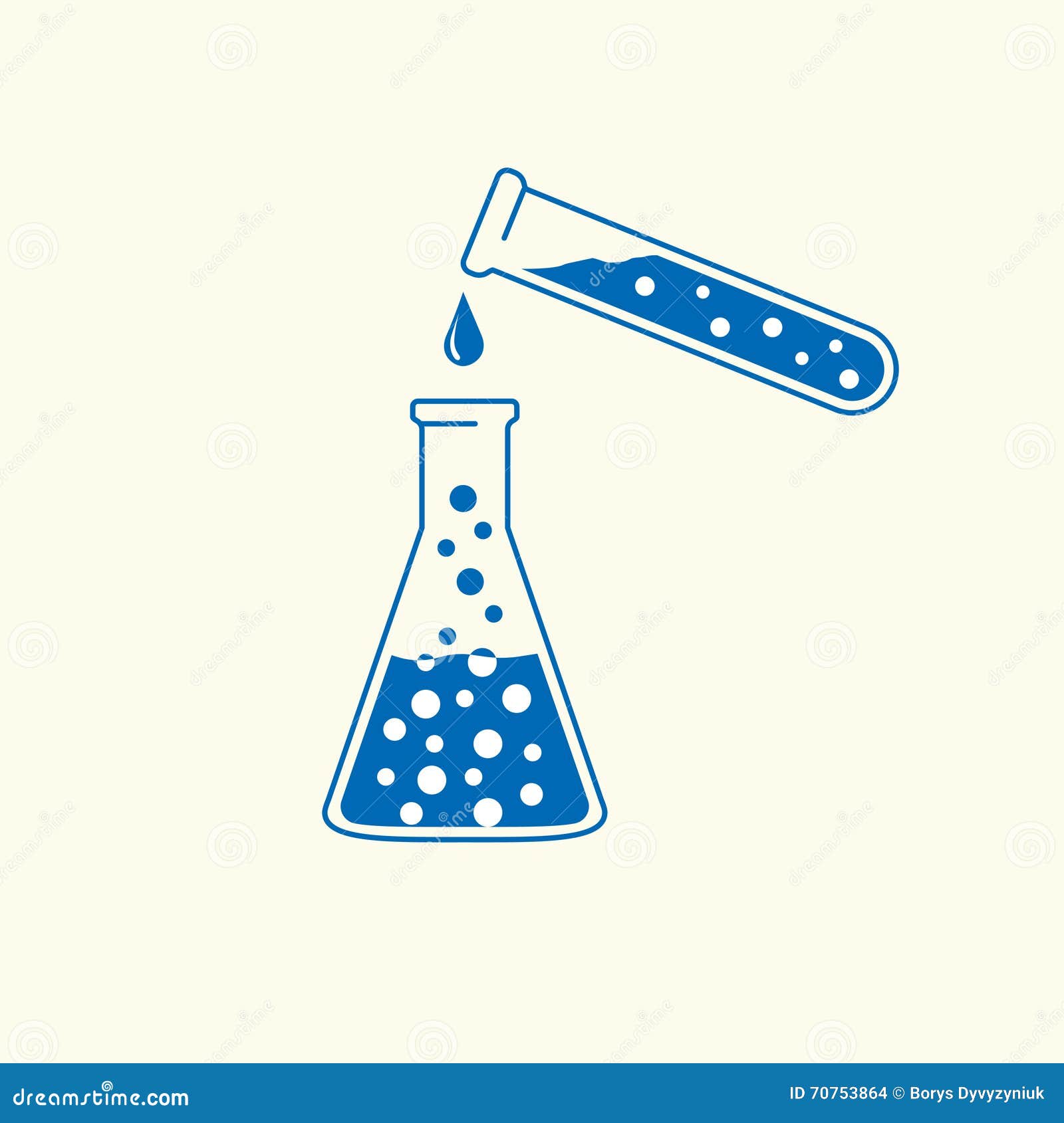 Chemisch Pictogram Vlak Ontwerp Vector Illustratie - Illustration of ...