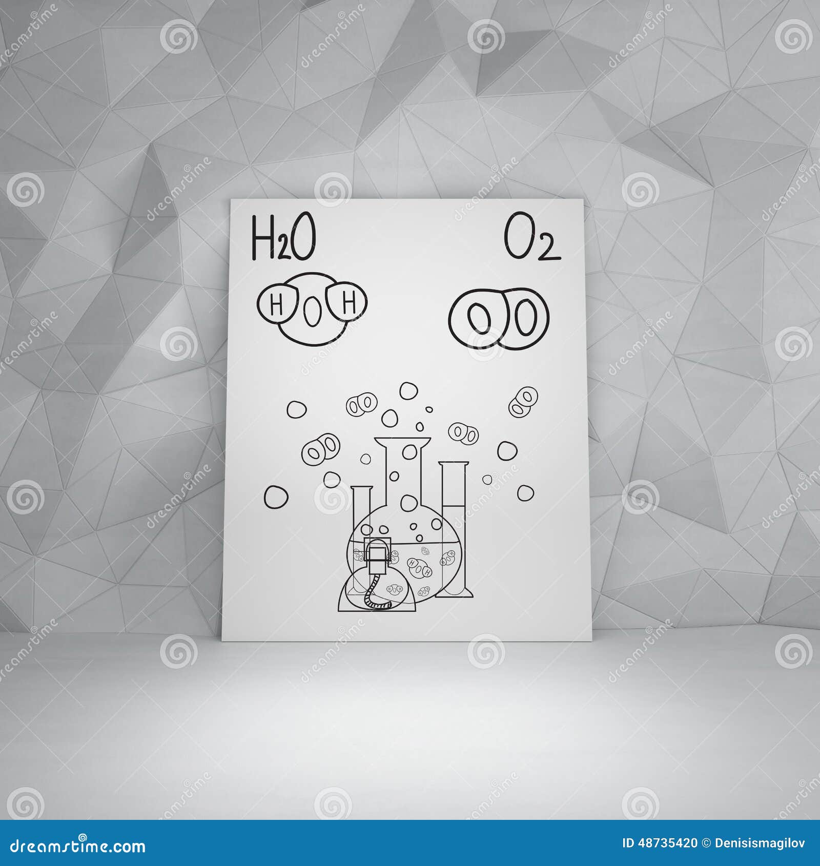 Chemische Elemente H2O Und O2 Stock Abbildung - Illustration von bild ...