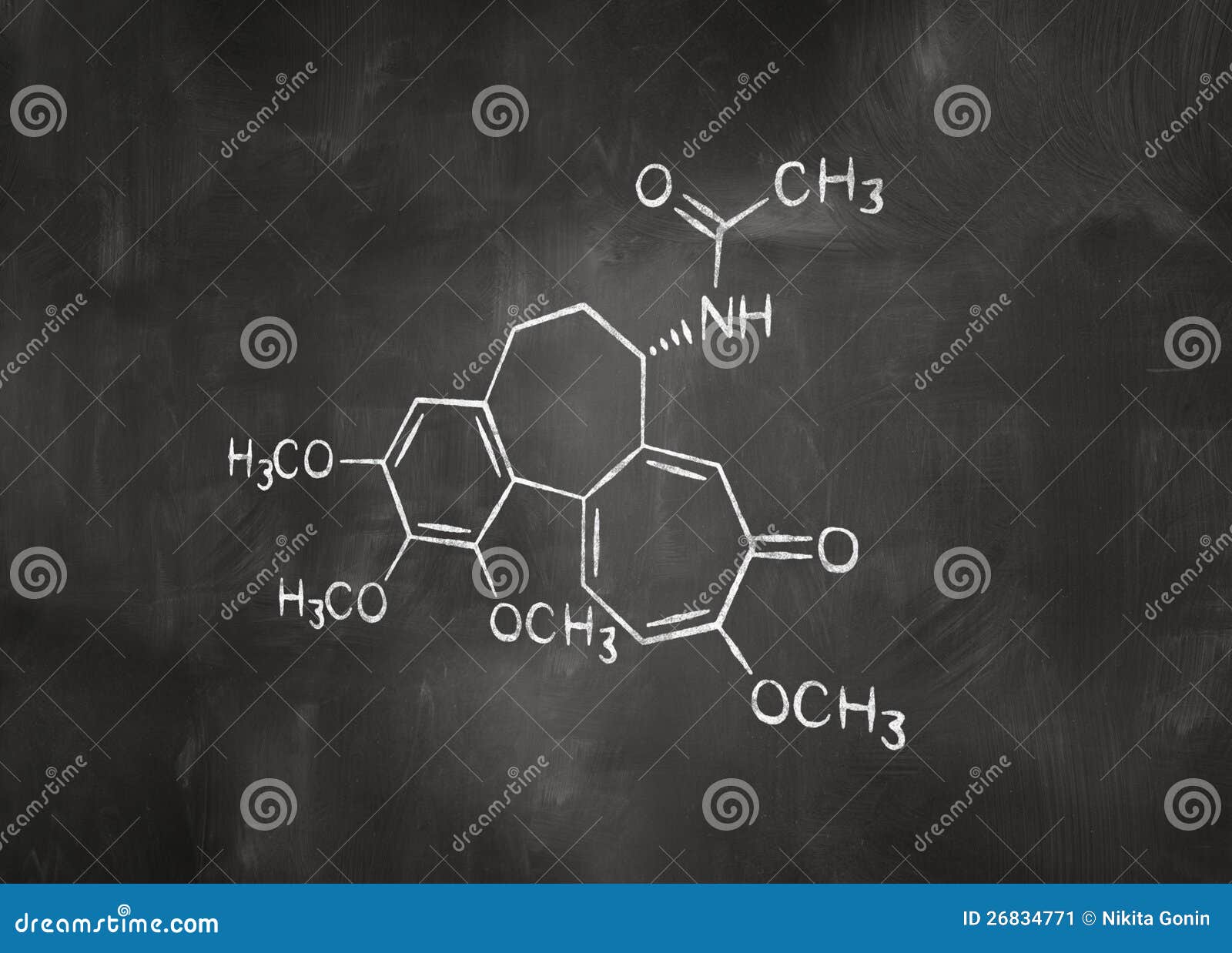 Chemische Formel Auf Tafel Stockbild - Bild: 26834771