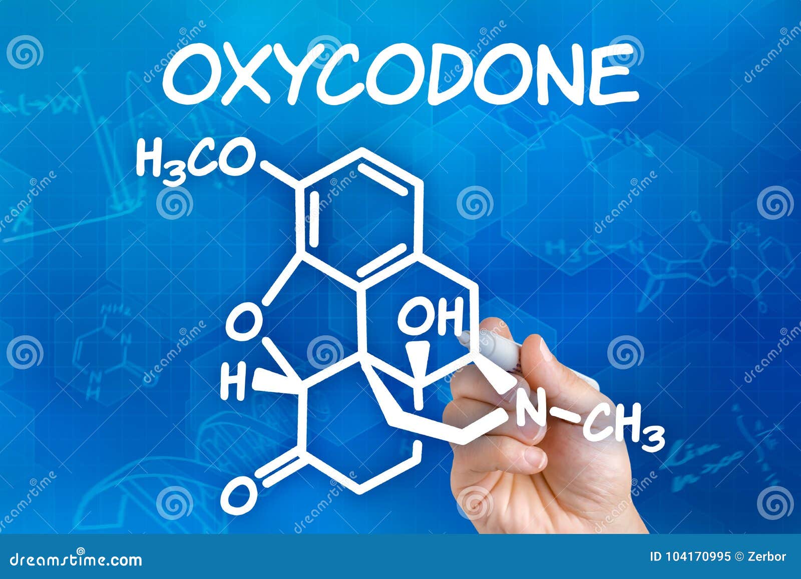 Chemische Formel Von Oxycodone Stockbild - Bild von zeichnung, molekül ...