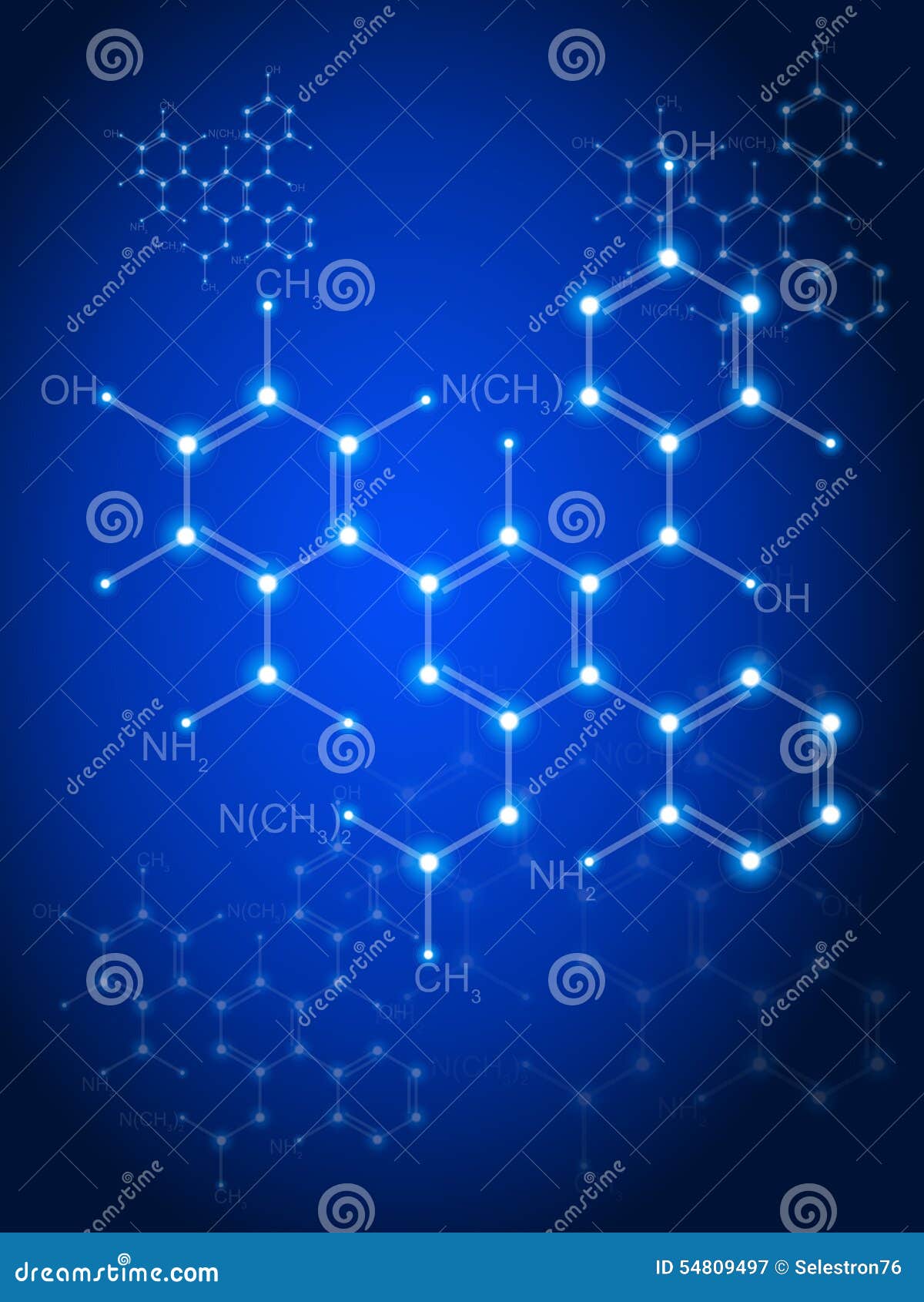 Chemische Formeln, Digitale Welle, Radial-HUD-Elemente Vektor Abbildung ...