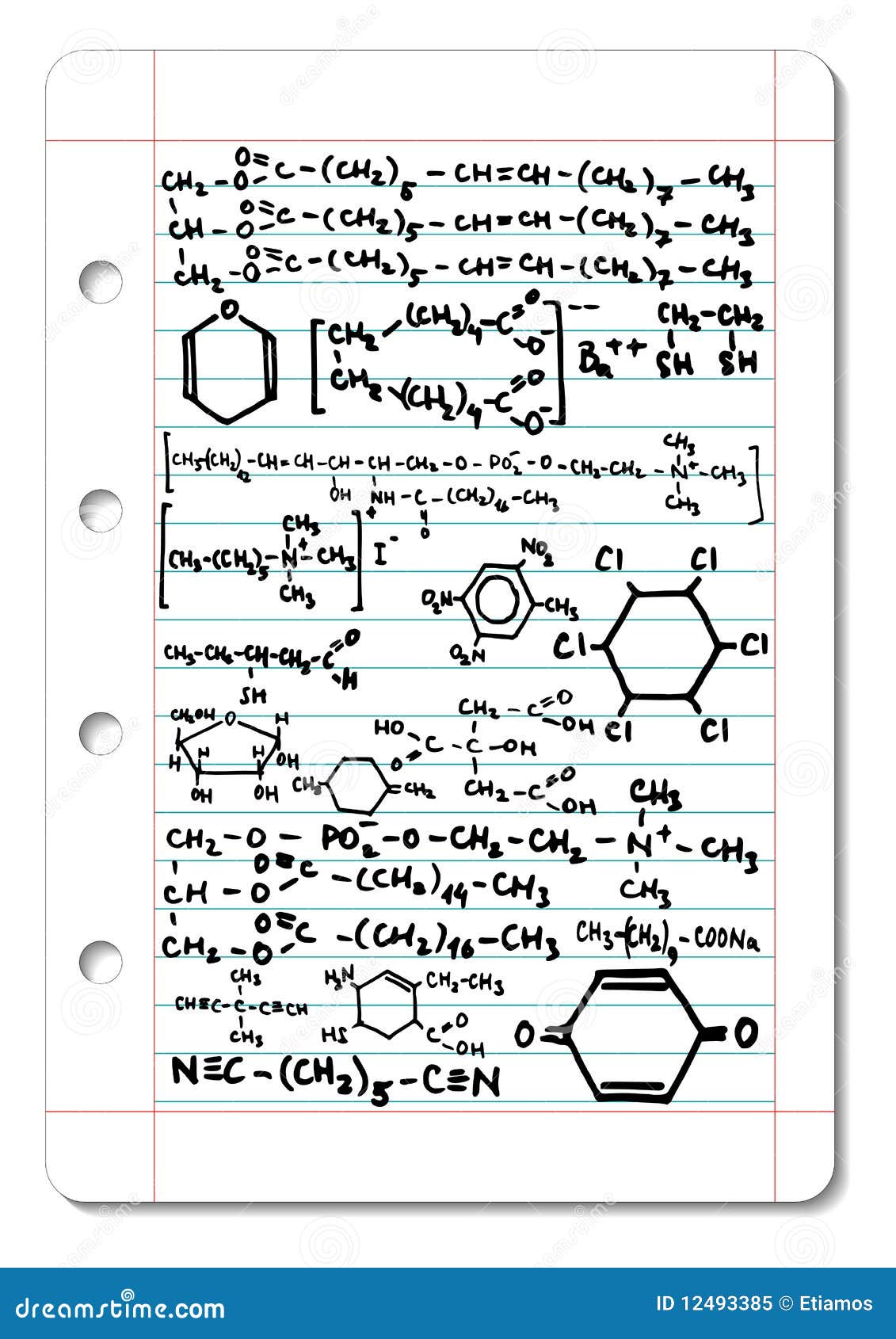 Chemische formule vector illustratie. Illustration of zwart - 12493385