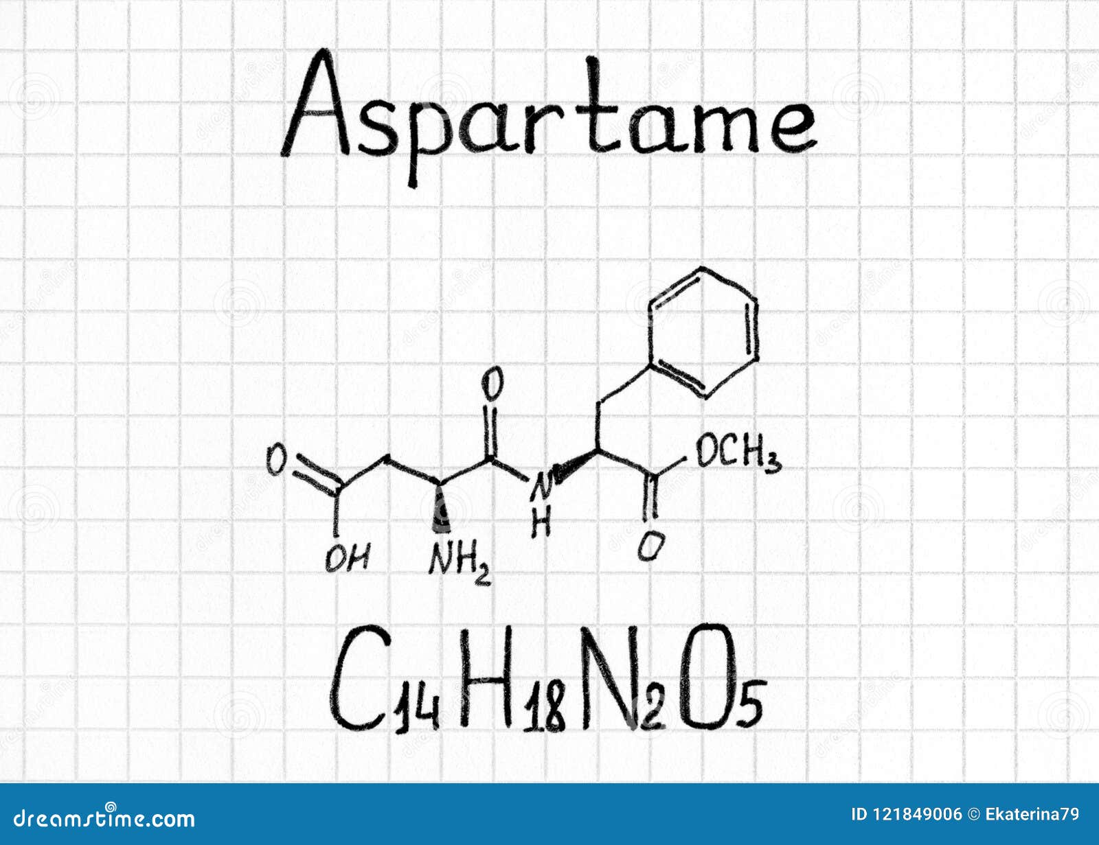 Chemische Formule Van Aspartame Stock Foto - Image of structuur ...