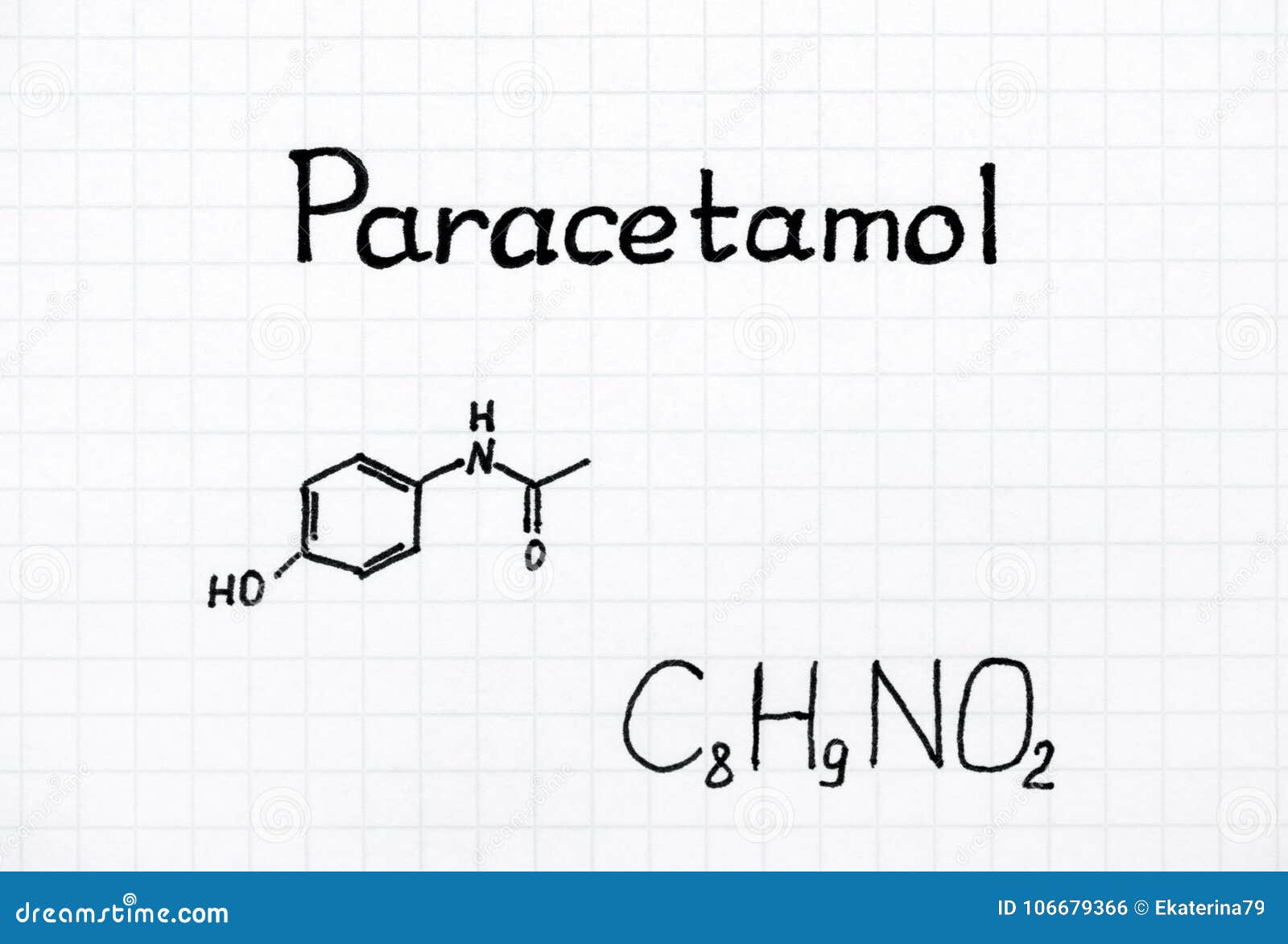 Chemische Formule Van Paracetamol Stock Foto - Image of moleculair ...