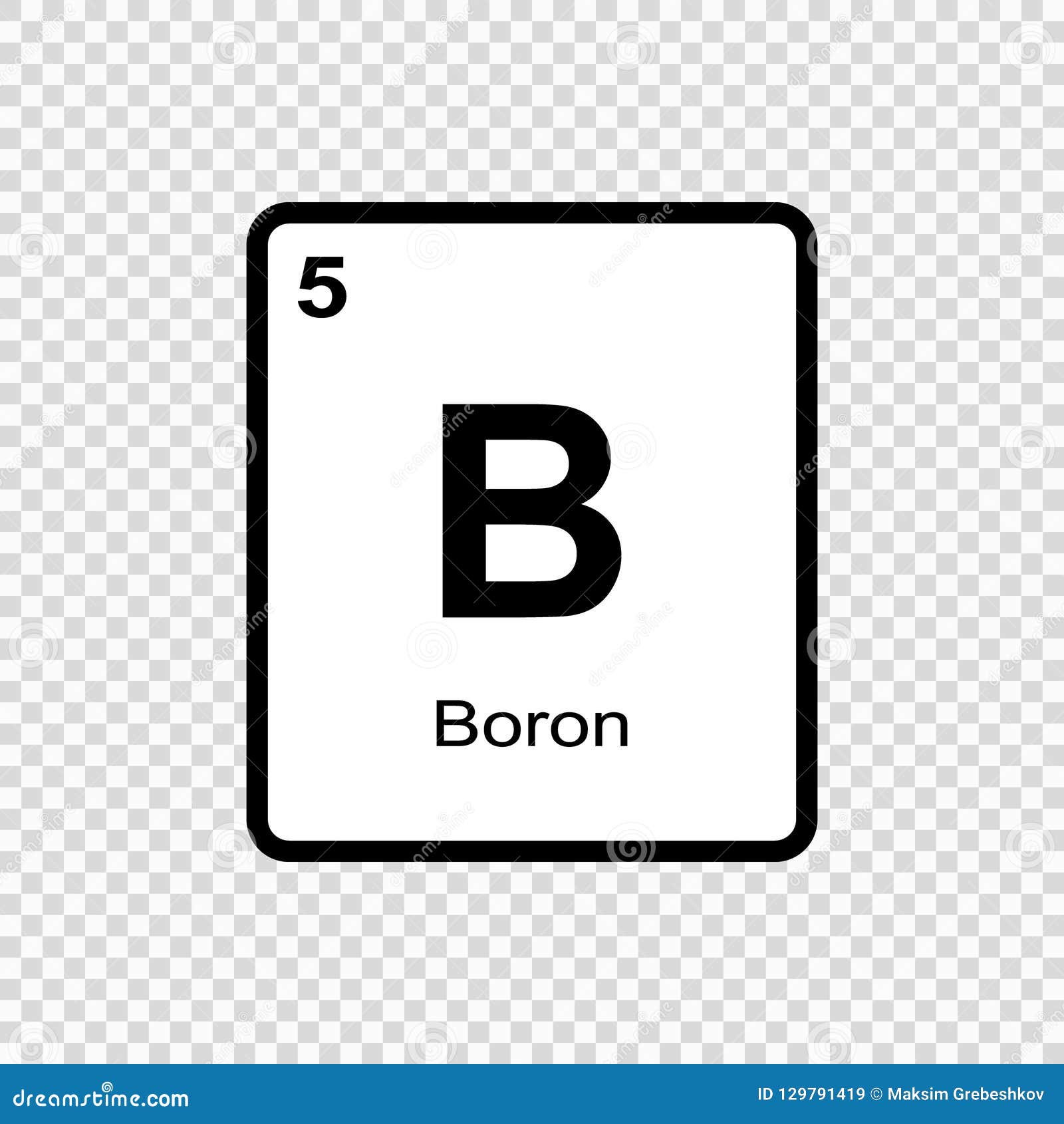 Chemisches Element Bor stock abbildung. Illustration von hintergrund ...