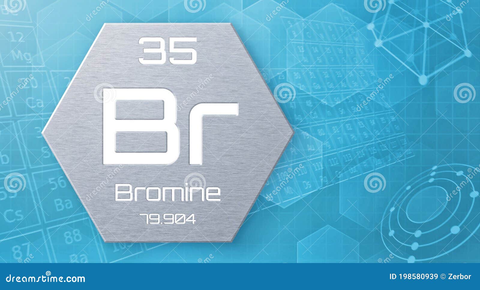 Chemisches Element Des Periodensystems- Brom Stock Abbildung ...
