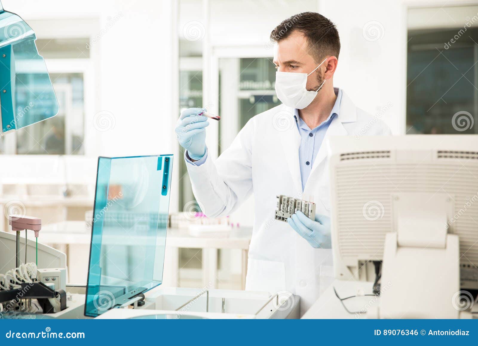Chemist Analyzing Blood in a Lab Stock Photo - Image of analysis ...