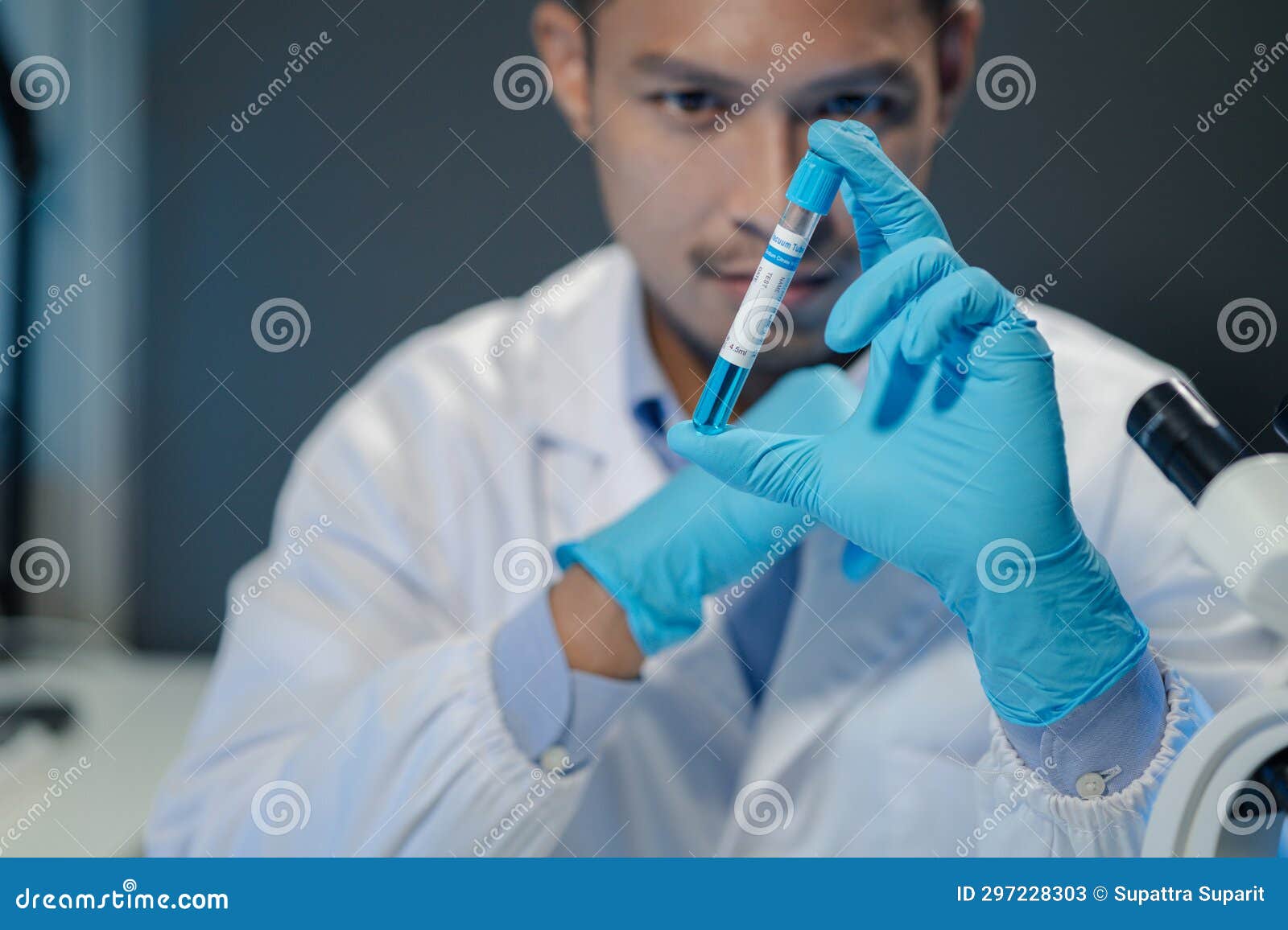 Chemist is Chemically Analyzing Test Tubes, Chemist is Doing an ...