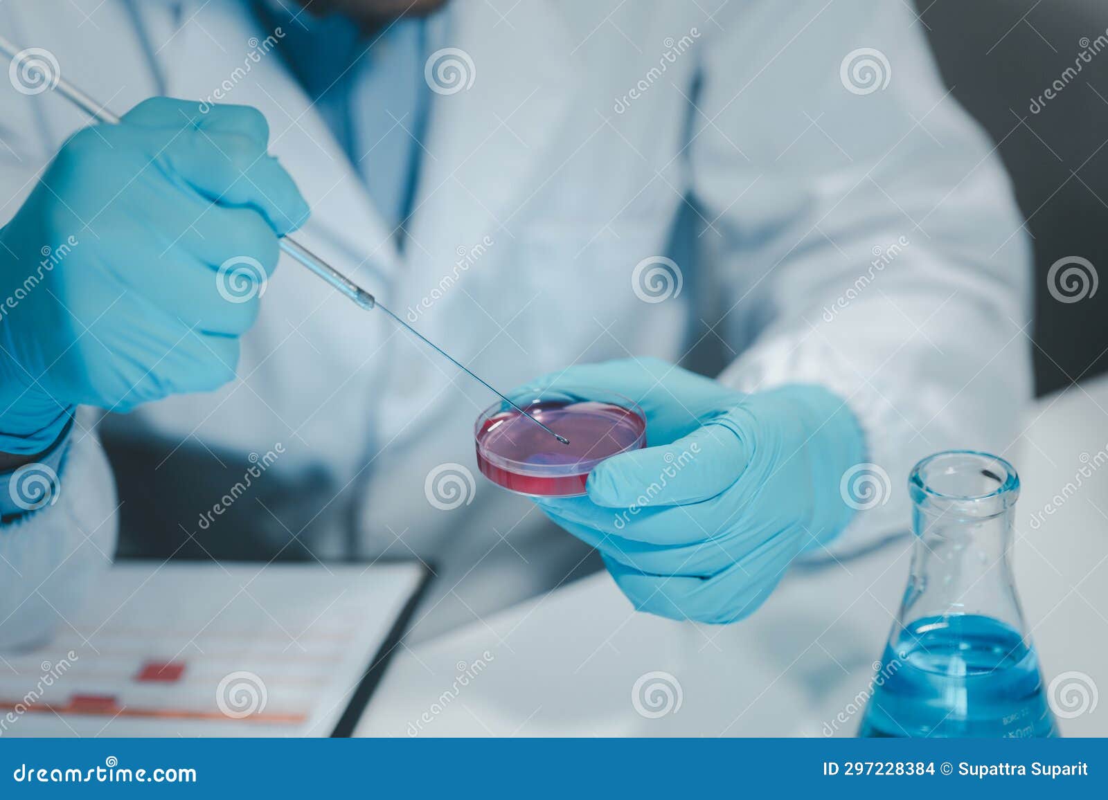 Chemist is Chemically Analyzing Test Tubes, Chemist is Doing an ...