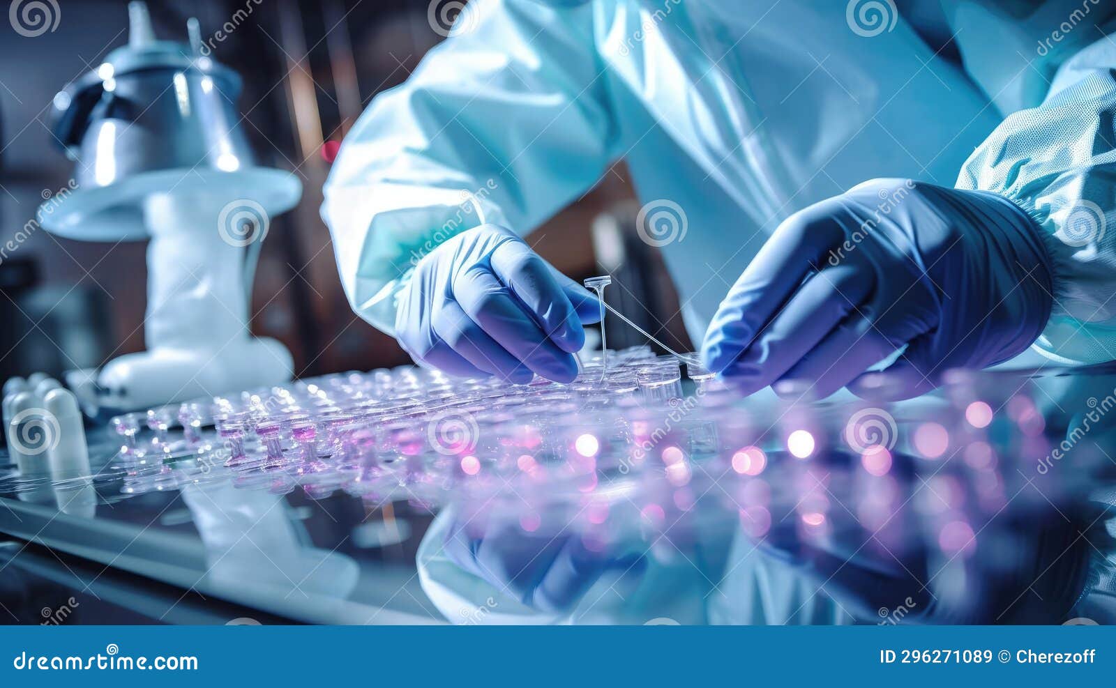 A Chemist Conducts Research Experiments Stock Image - Image of ...