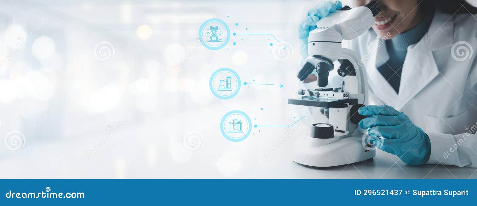 Chemist is Doing an Experiment in the Laboratory, a Scientist is Using ...