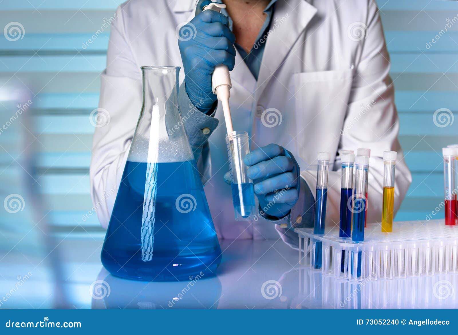 Chemist Engineer Working with Fluids in Laboratory Stock Photo - Image ...
