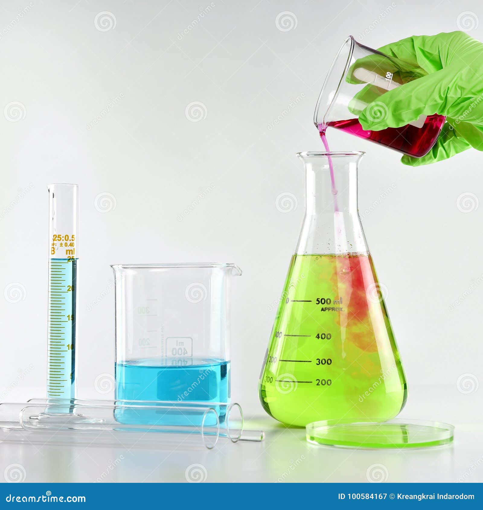 Chemist Formulating Dangerous Solution Substances, Scientist with ...