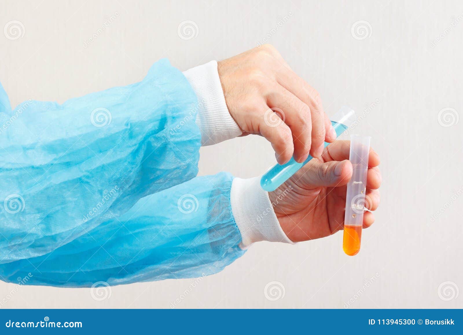 Chemist Hands Doing Chemical Experiments in Laboratory Stock Photo ...