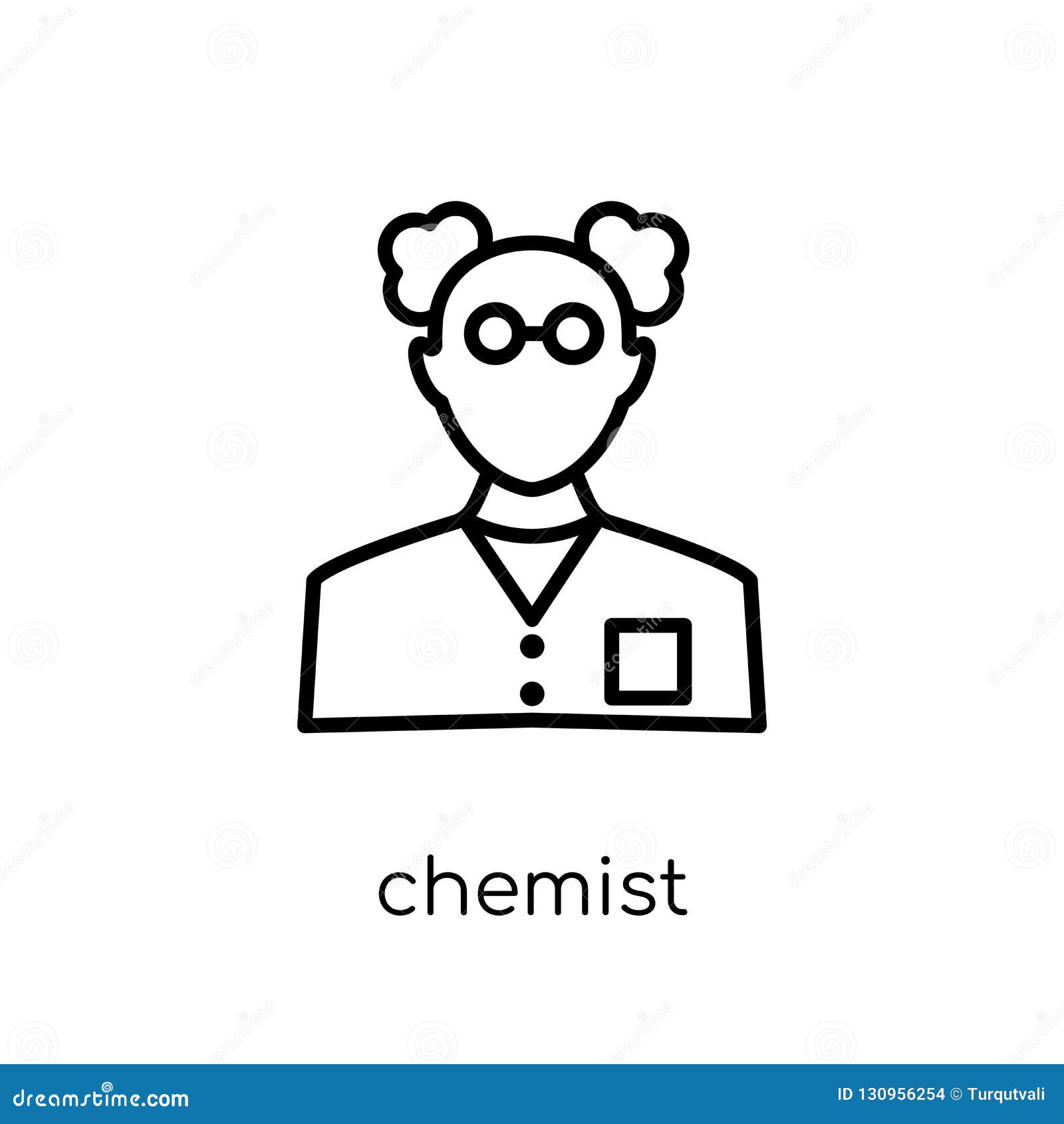 Chemist Icon. Trendy Modern Flat Linear Vector Chemist Icon on W Stock ...