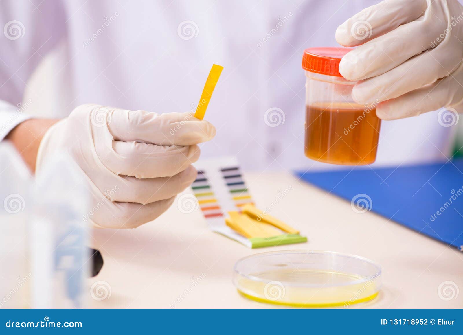 The Chemist in the Lab Checking with Ph Strips Stock Photo - Image of ...