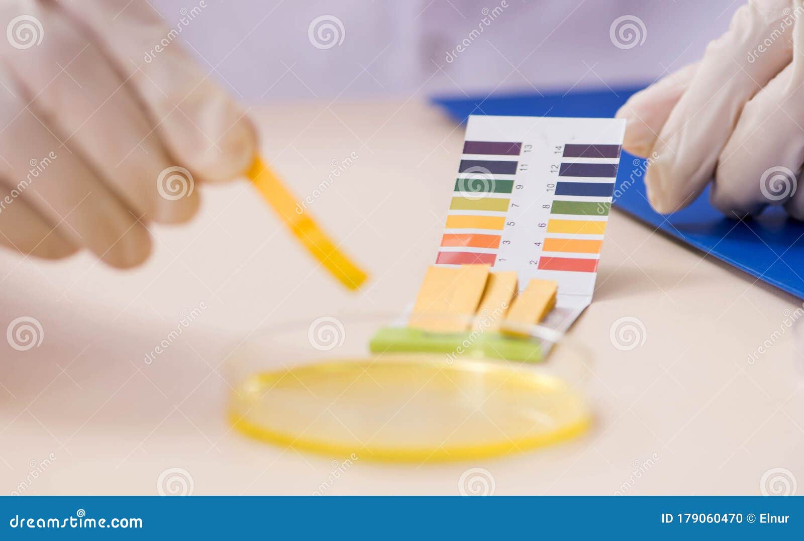 Chemist in the Lab Checking with Ph Strips Stock Photo - Image of ...