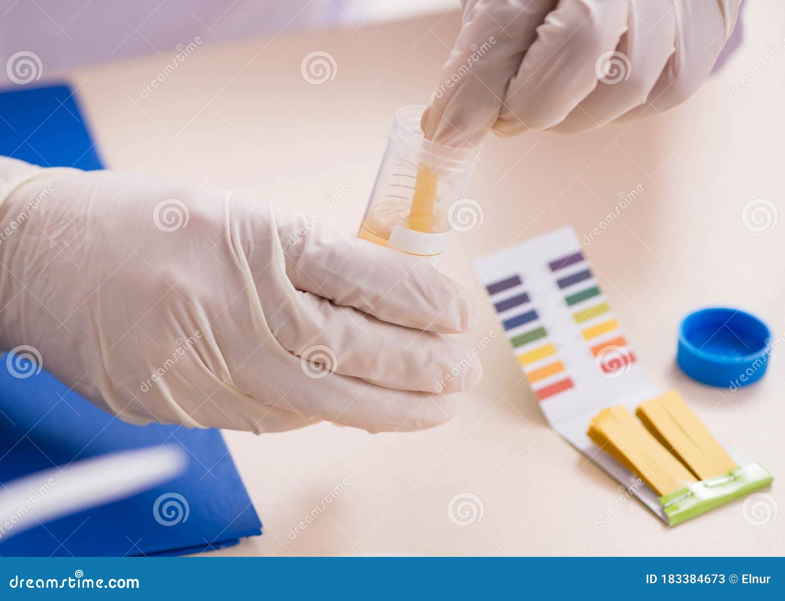 Chemist in the Lab Checking with Ph Strips Stock Image - Image of ...