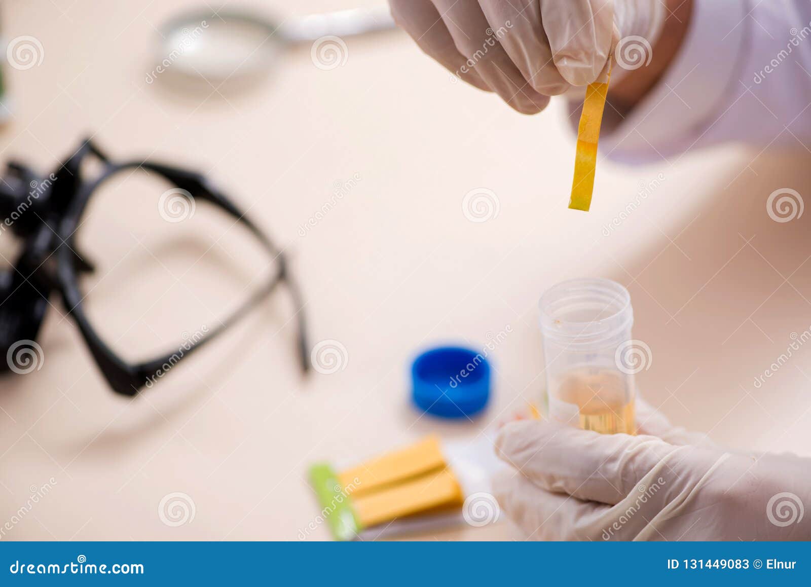 The Chemist in the Lab Checking with Ph Strips Stock Image - Image of ...