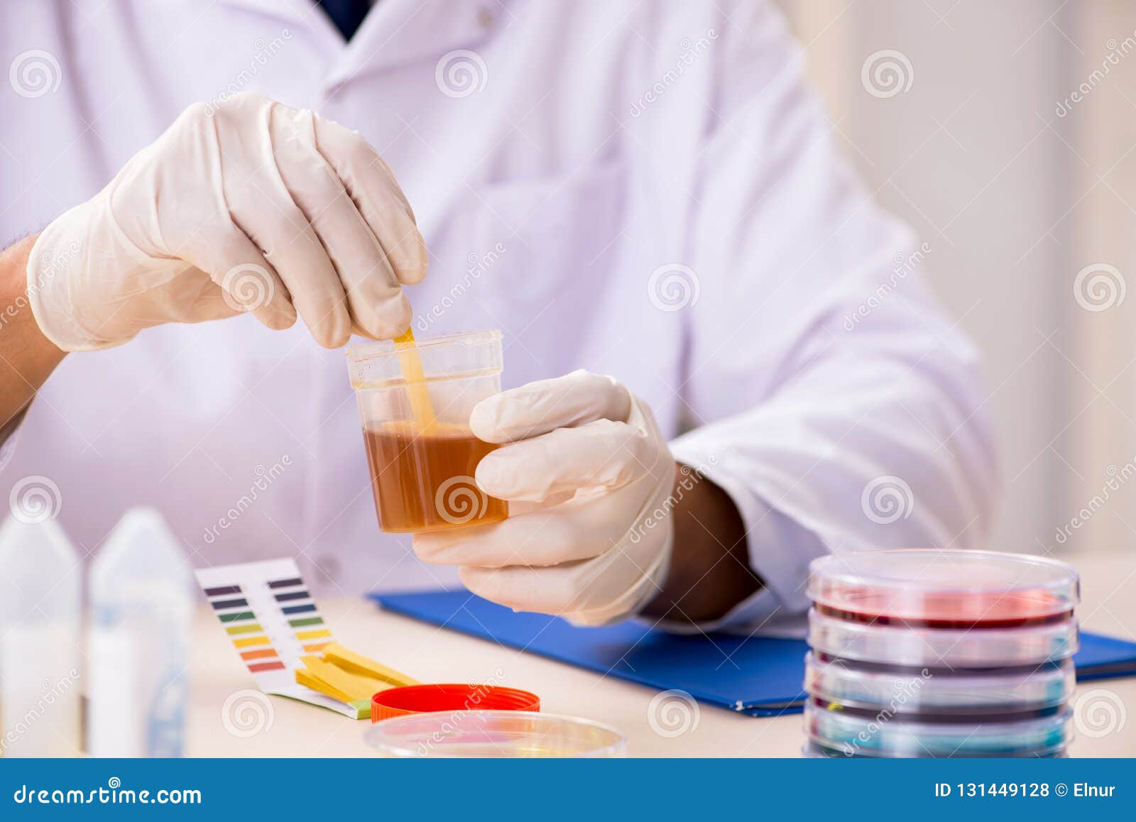The Chemist in the Lab Checking with Ph Strips Stock Photo - Image of ...