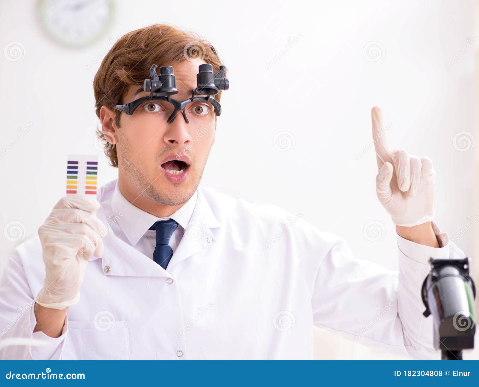 Chemist in the Lab Checking with Ph Strips Stock Photo - Image of ...