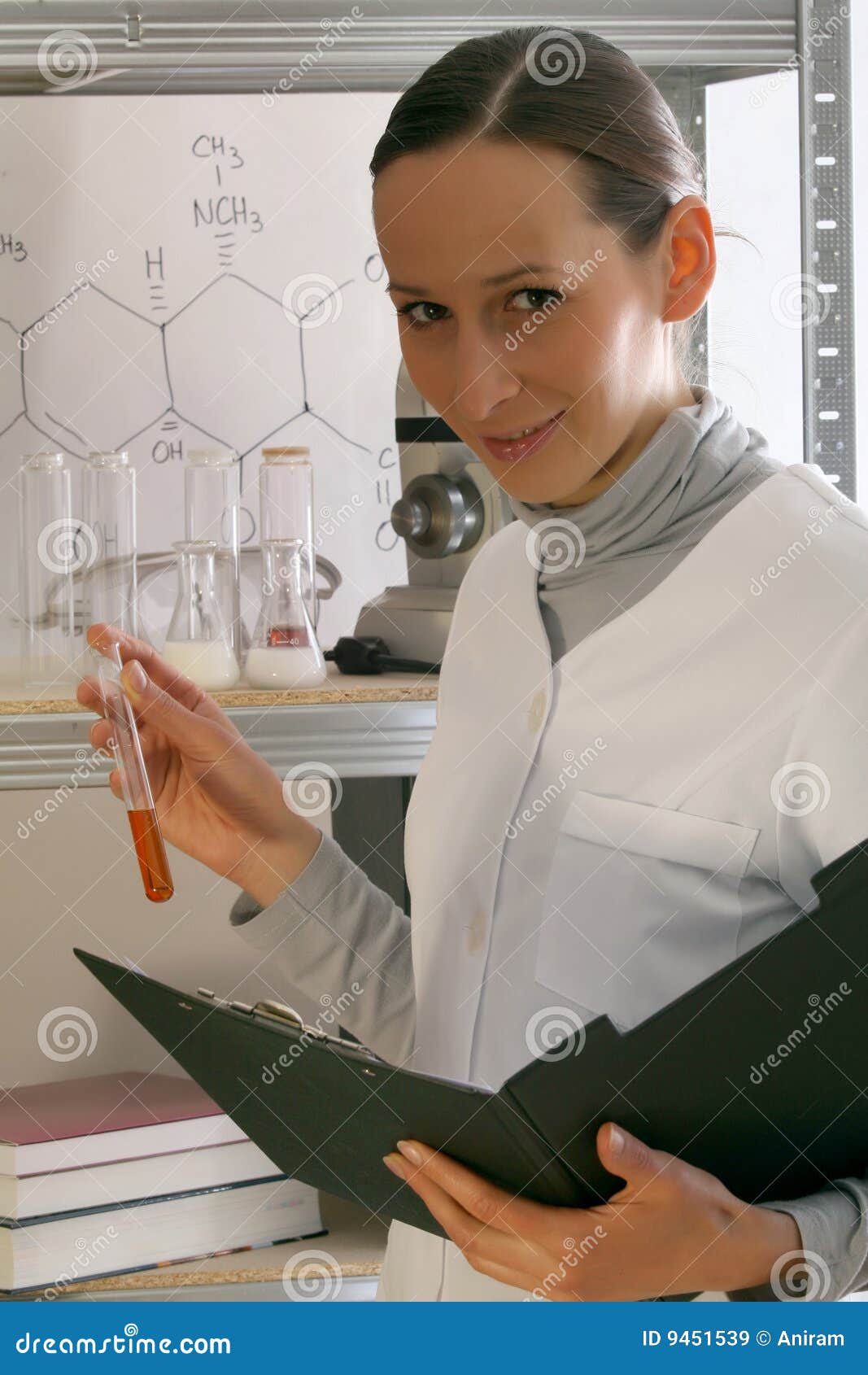 Chemist in laboratory stock image. Image of folder, flask - 9451539