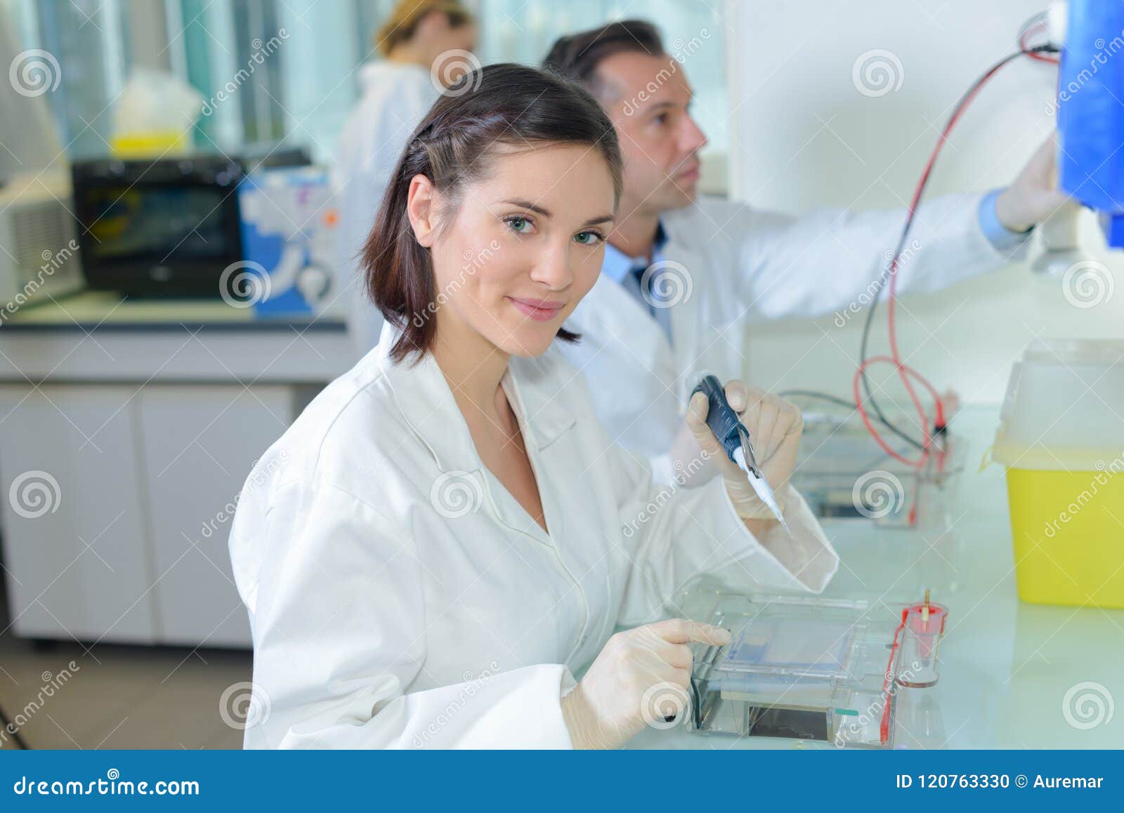 Chemist in the laboratory stock photo. Image of industry - 120763330
