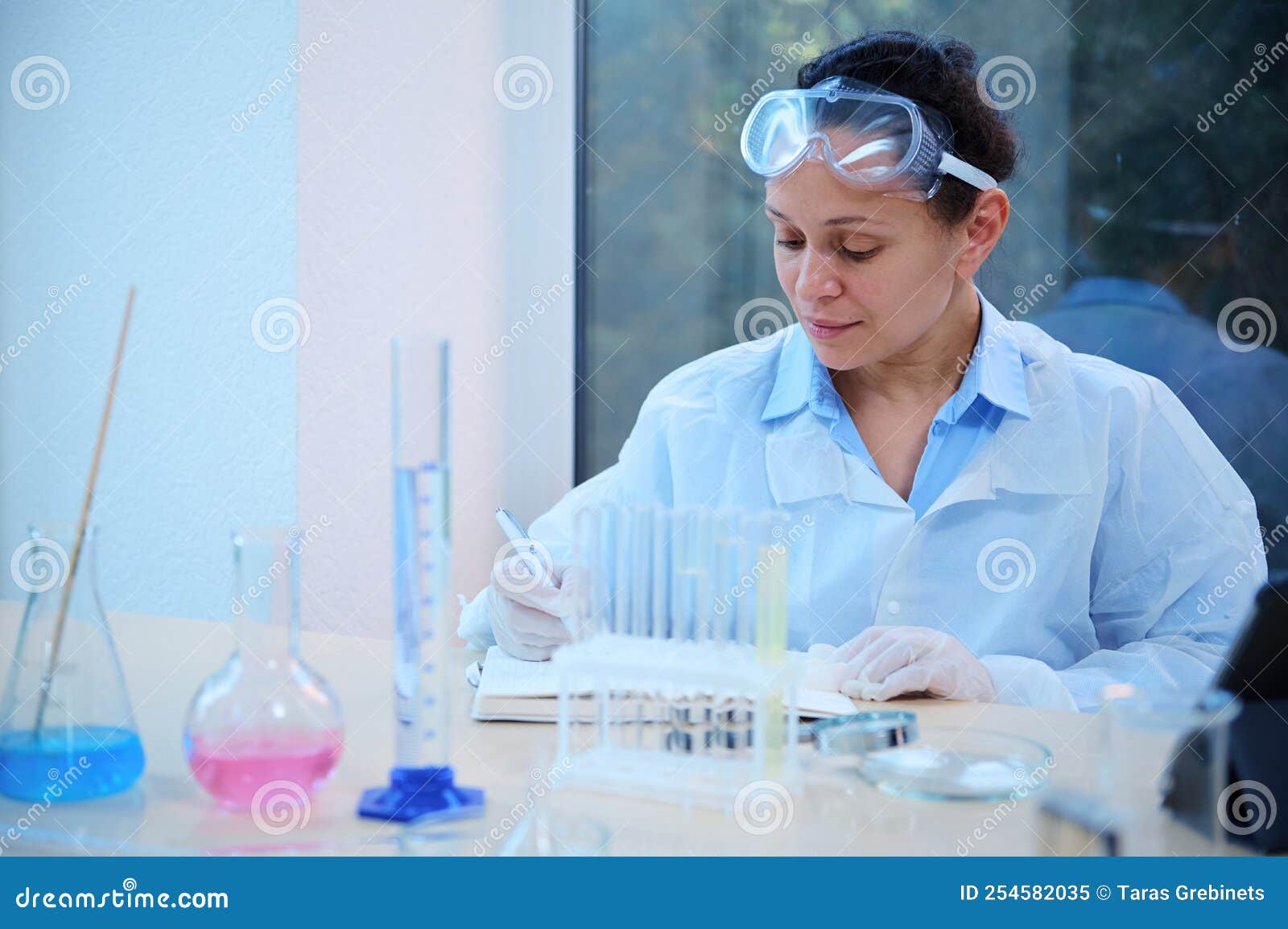Chemist-pharmacologist Writes Down the Results of Experiments Carried ...