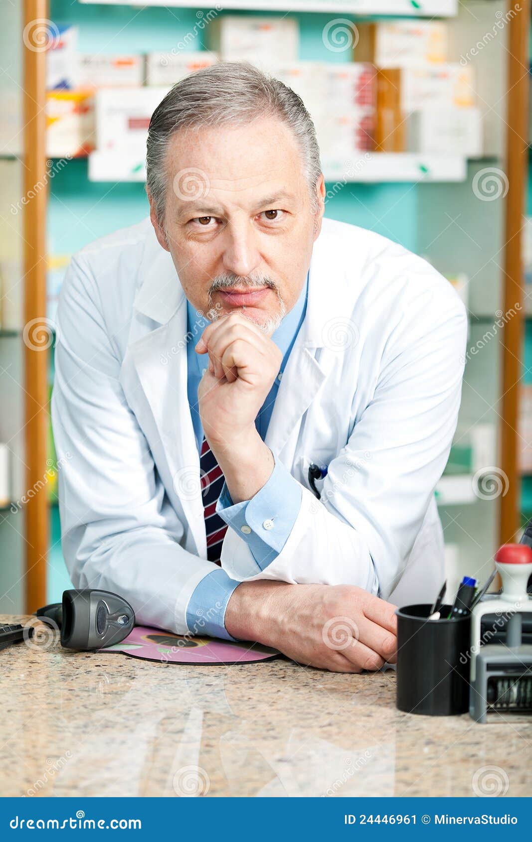 Chemist portrait stock image. Image of medicine, friendly - 24446961