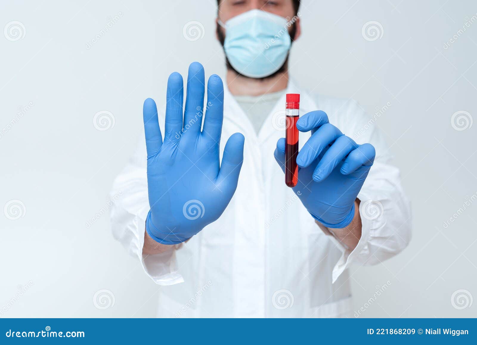 Chemist Presenting Blood Sample, Scientist Analyzing Research Specimen ...