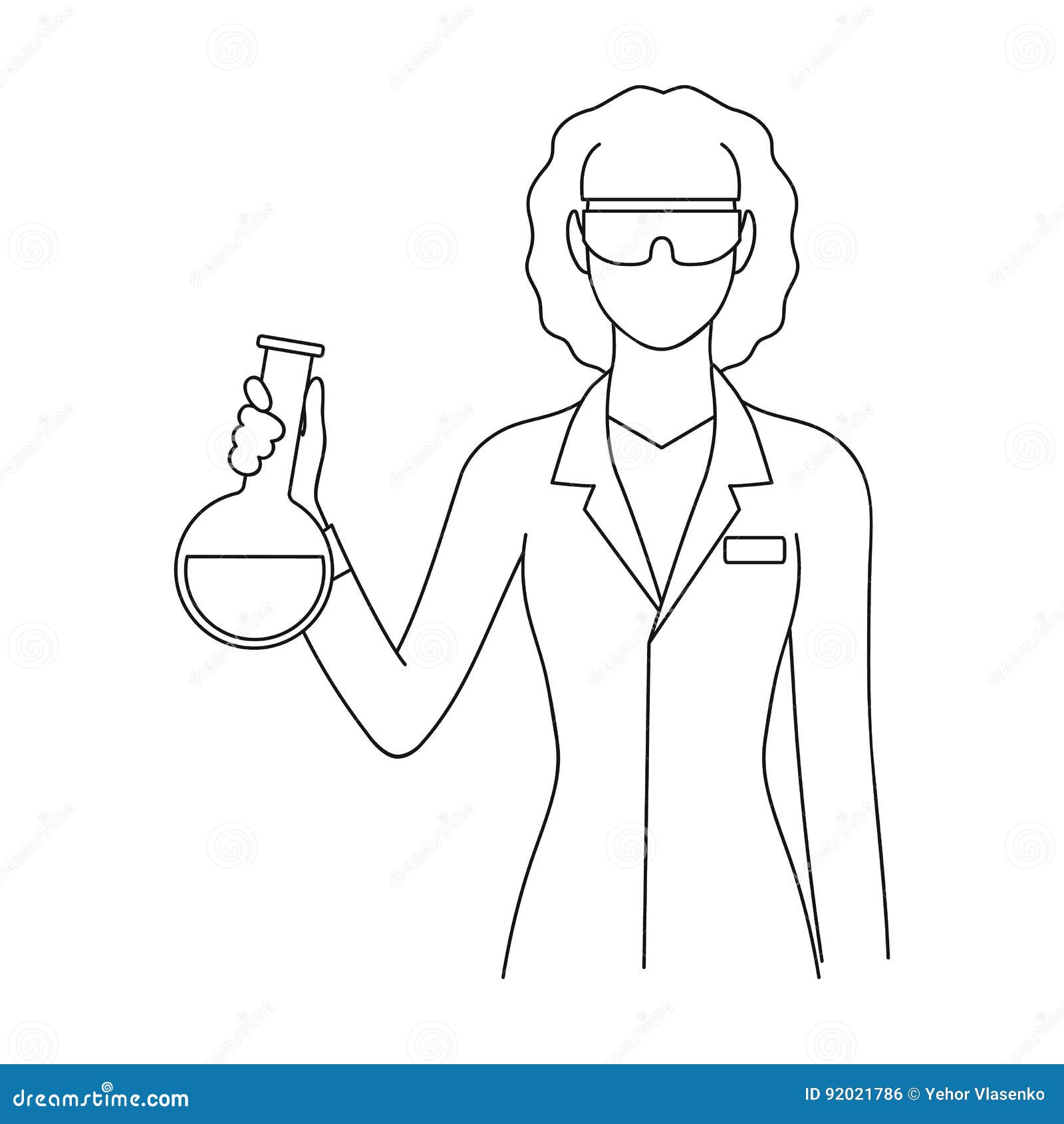Chemist.Professions Single Icon in Outline Style Vector Symbol Stock ...