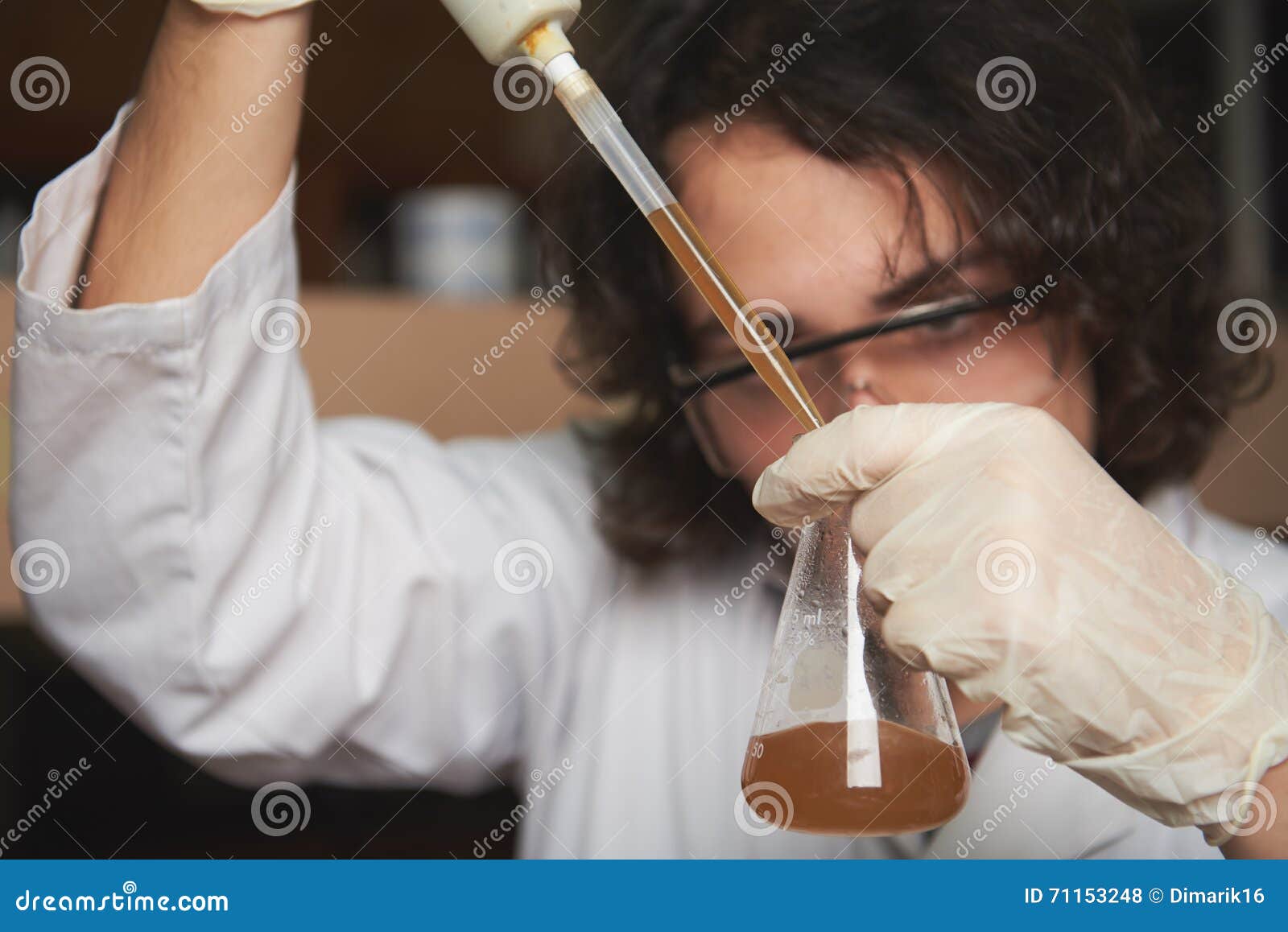 Chemist take sample stock photo. Image of chemist, discovery - 71153248