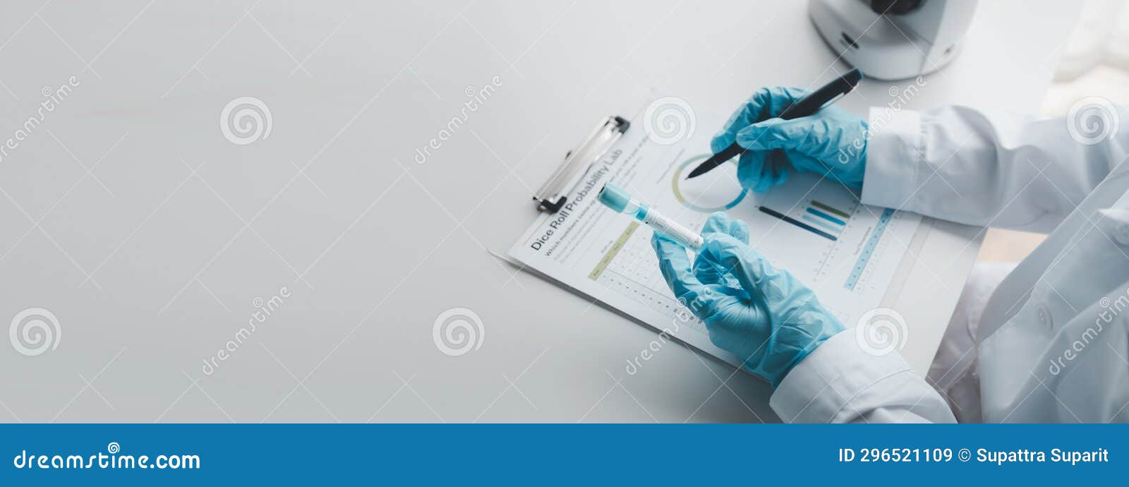 Chemist Taking Notes on Research Data, Scientist is Working in the ...