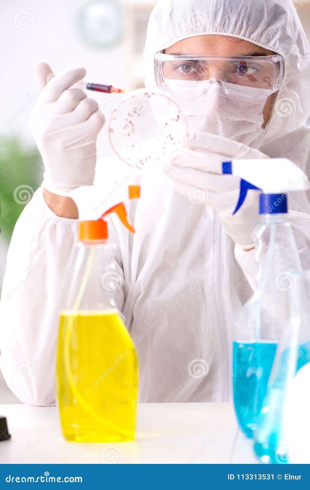 The Chemist Testing Chemical Substances in Lab Stock Image - Image of ...