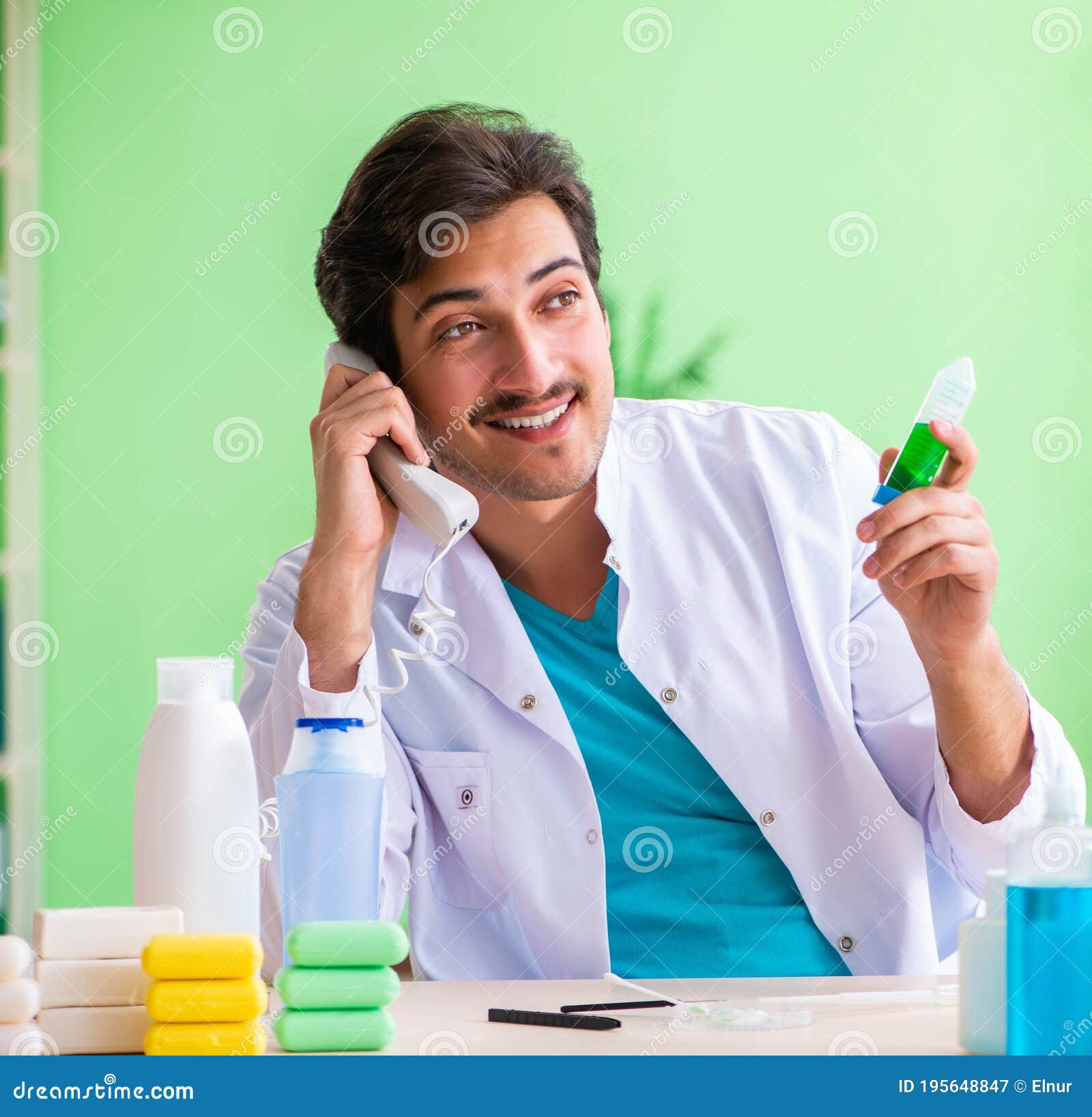 Chemist Testing Soap in the Lab Stock Image - Image of laundry ...