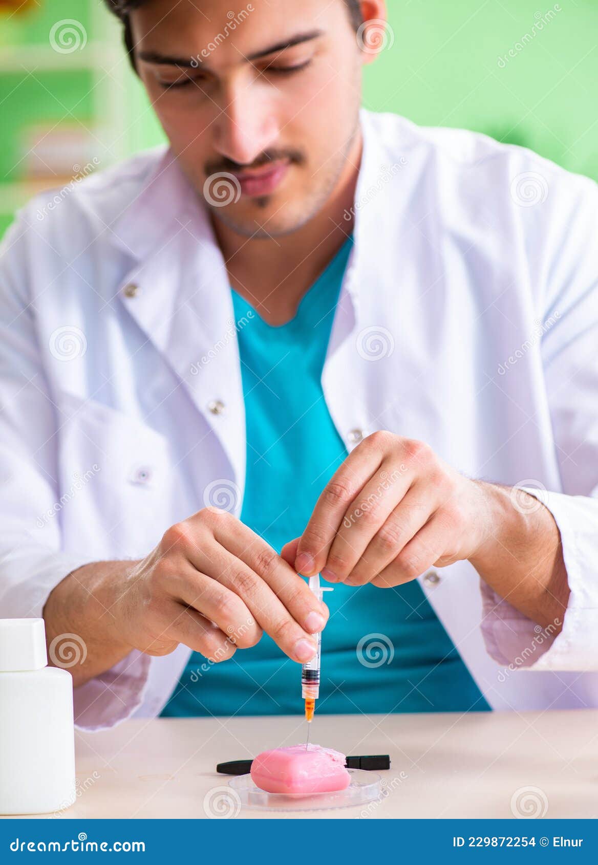 Chemist Testing Soap in the Lab Stock Photo - Image of examining ...