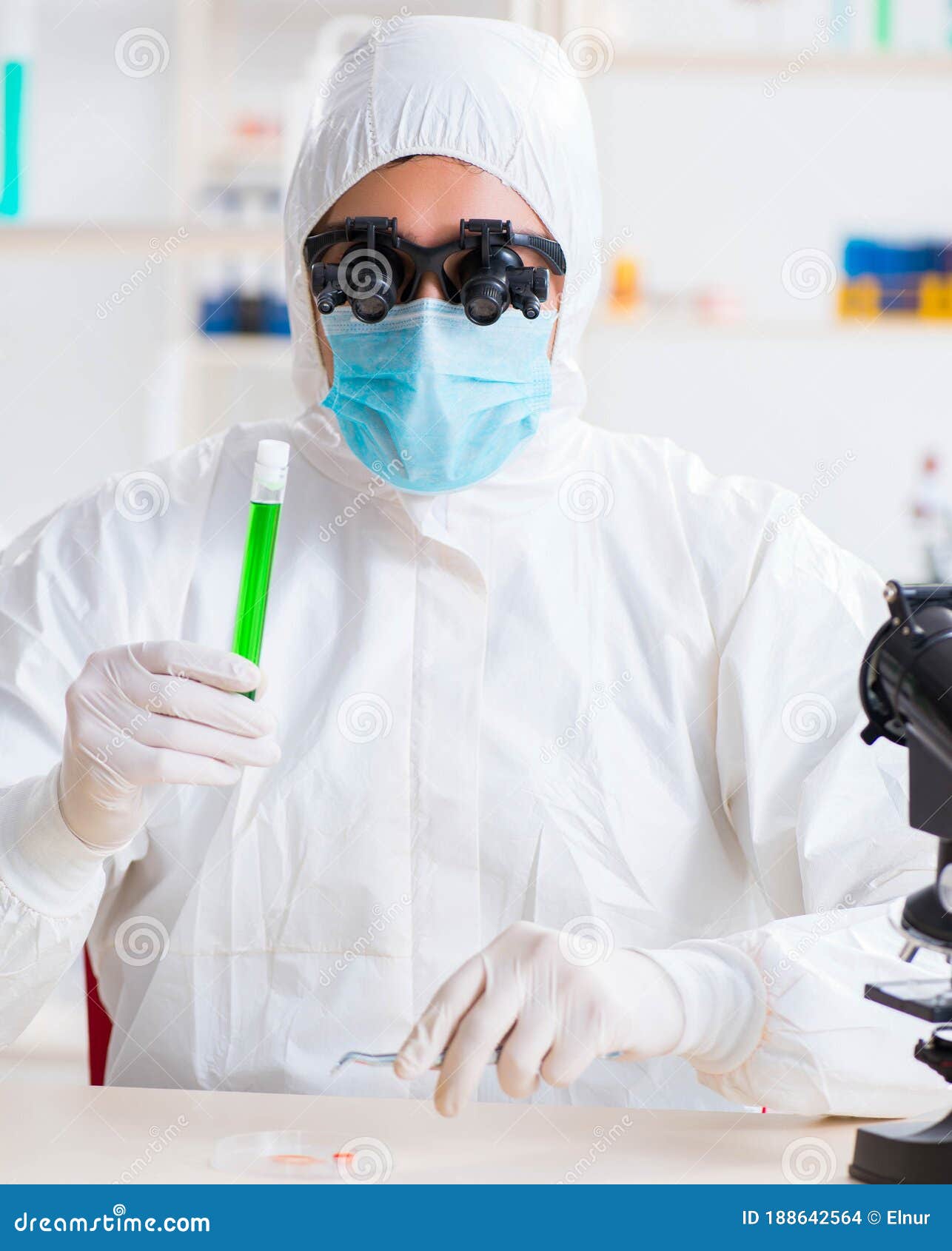 Chemist Working on Cannabis Extract for Medical Purposes Stock Photo ...