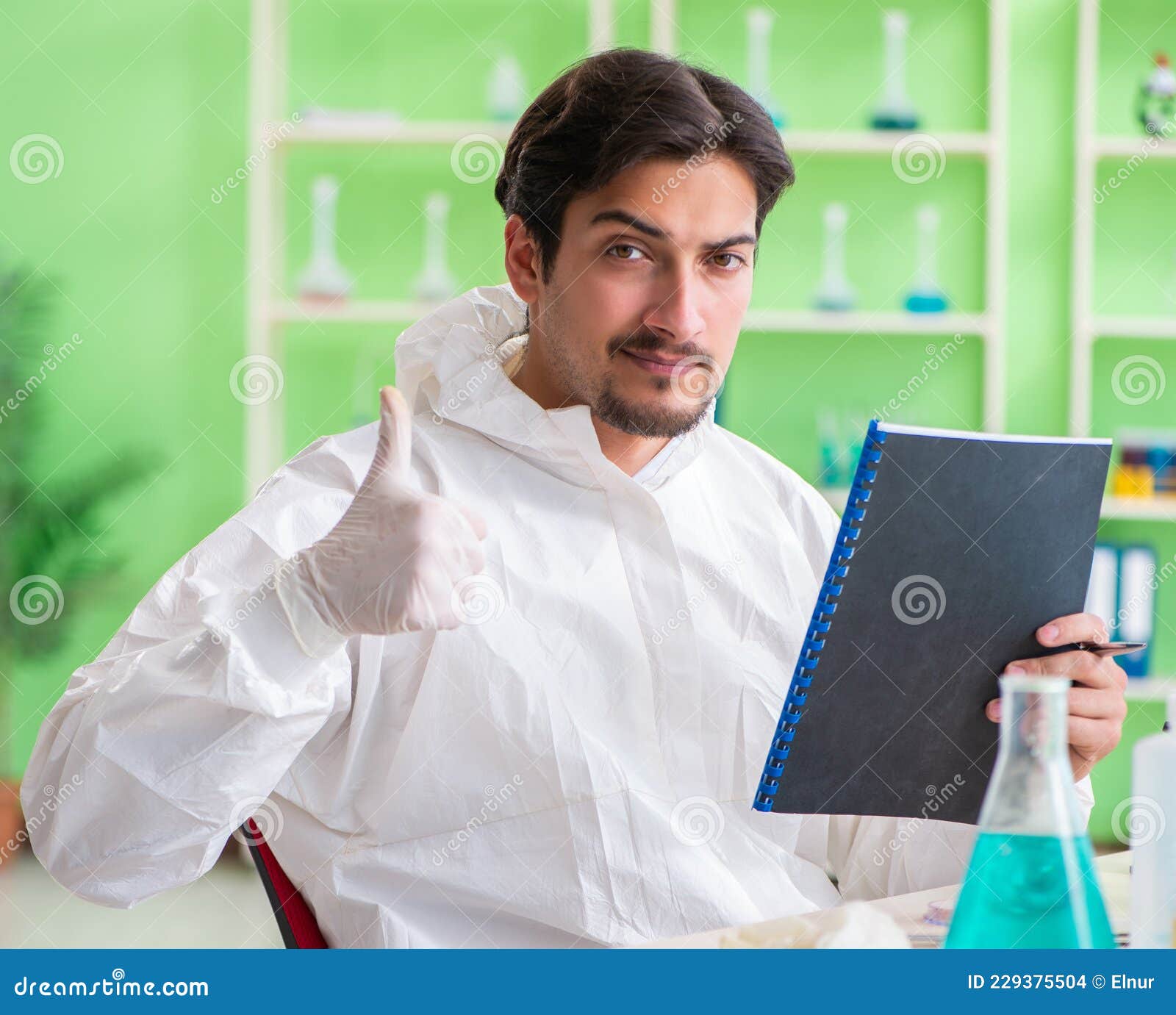 Chemist Working in the Lab on New Experiment Stock Photo - Image of ...