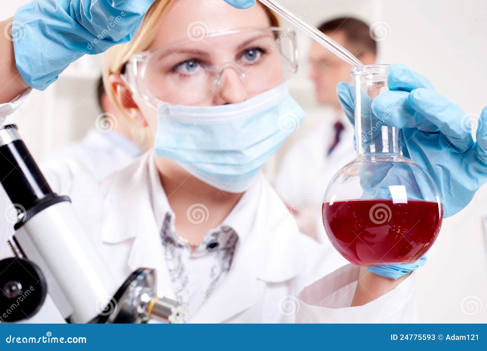 Chemist Working in the Laboratory Stock Image - Image of education ...